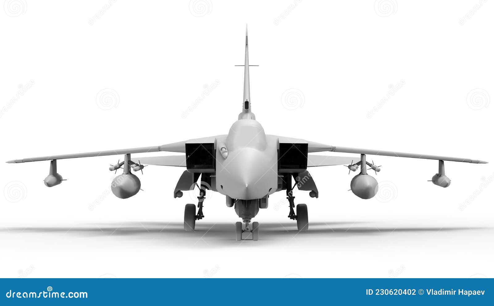 Military Fighter Aircraft. Three-dimensional Raster Illustration in the ...