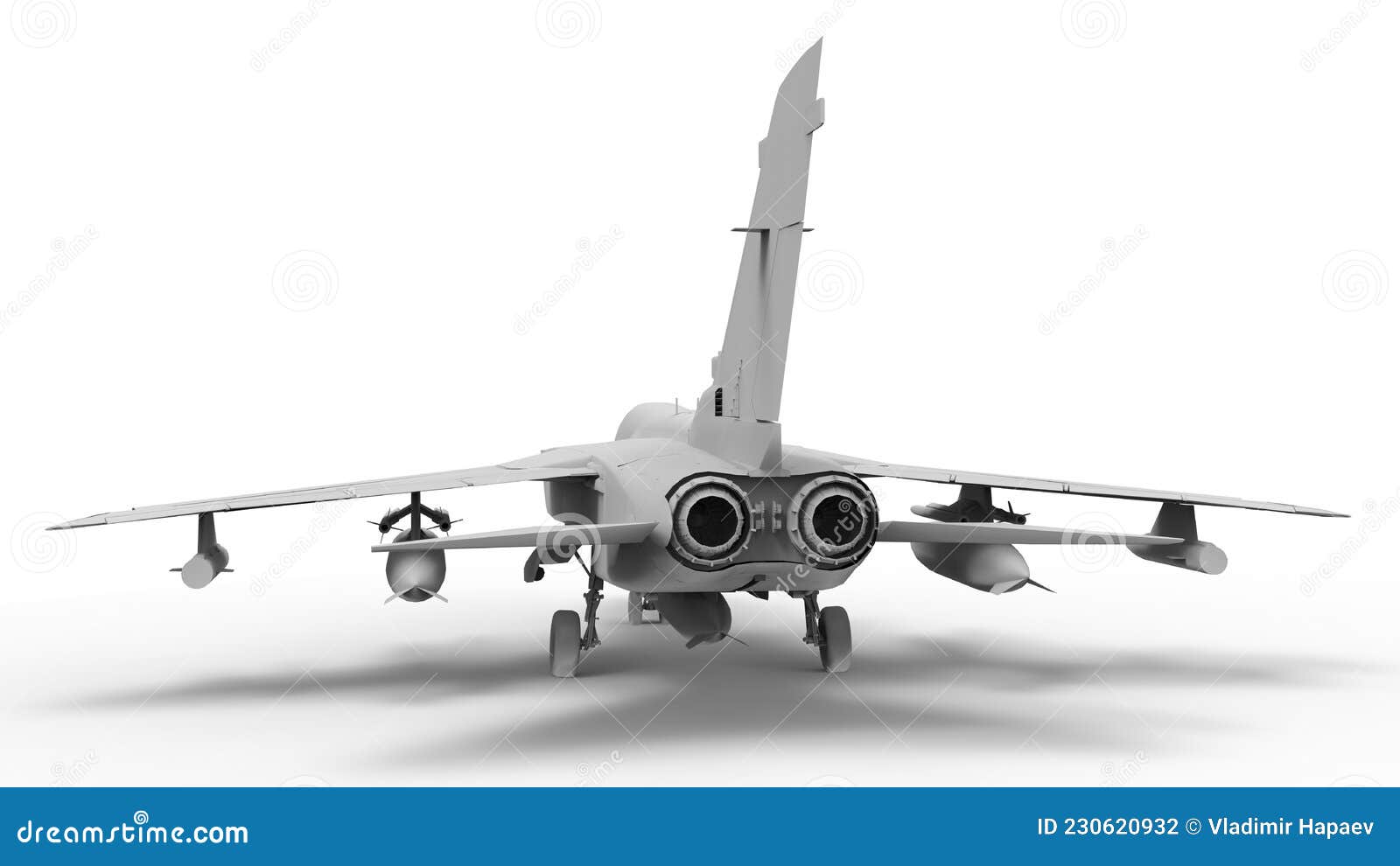 Military Fighter Aircraft. Three-dimensional Raster Illustration in the ...