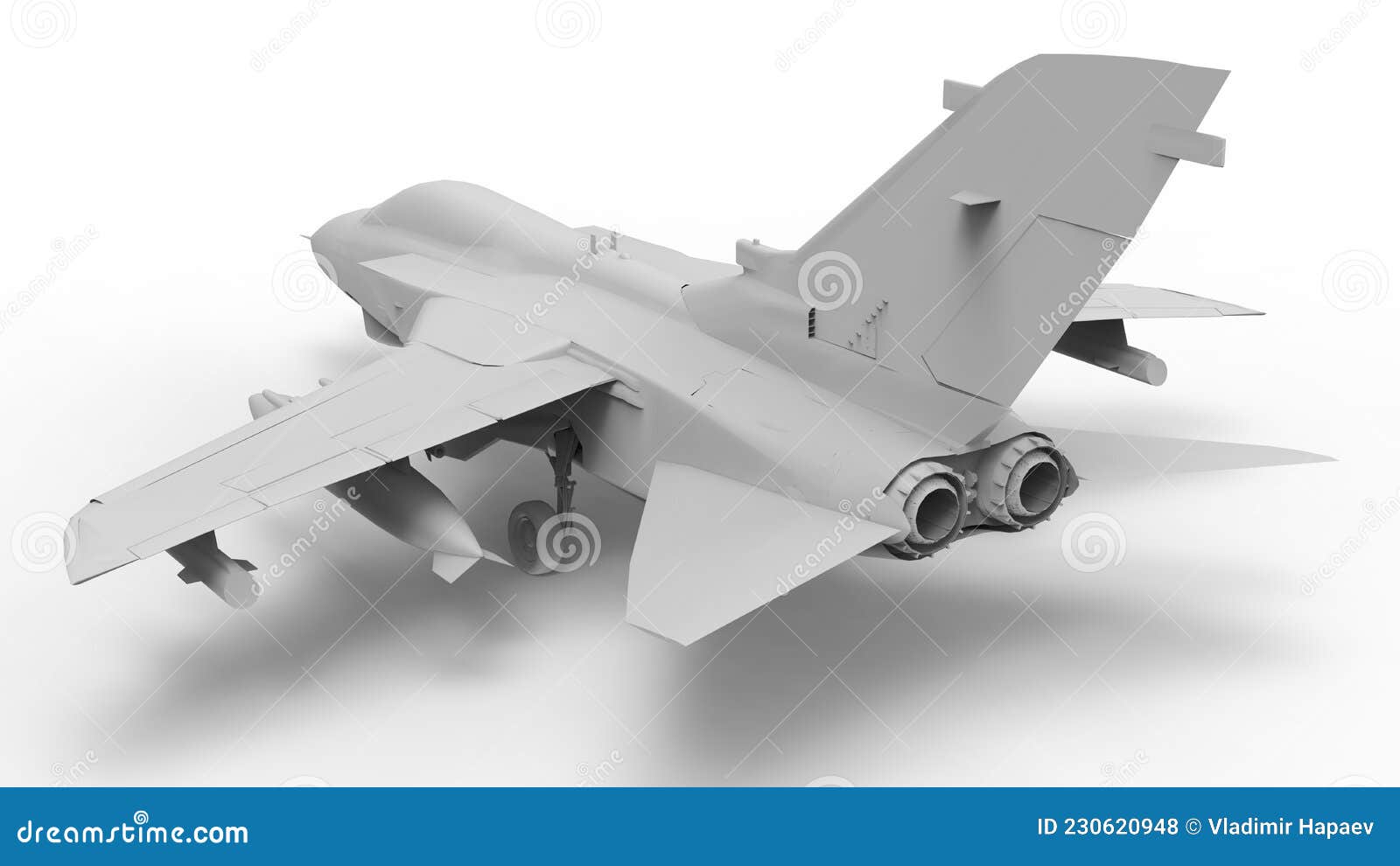 Military Fighter Aircraft. Three-dimensional Raster Illustration in the ...