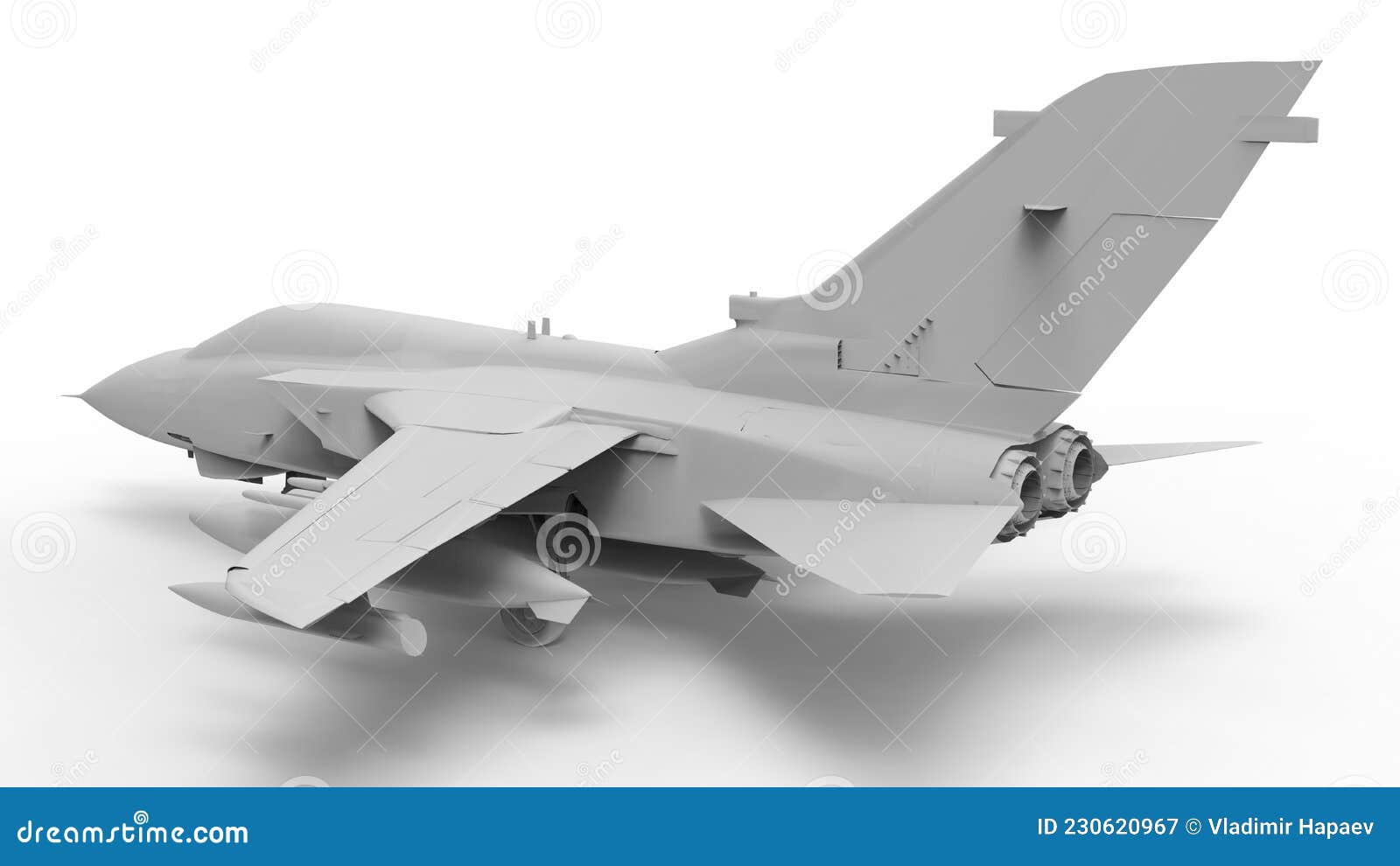 Military Fighter Aircraft. Three-dimensional Raster Illustration in the ...