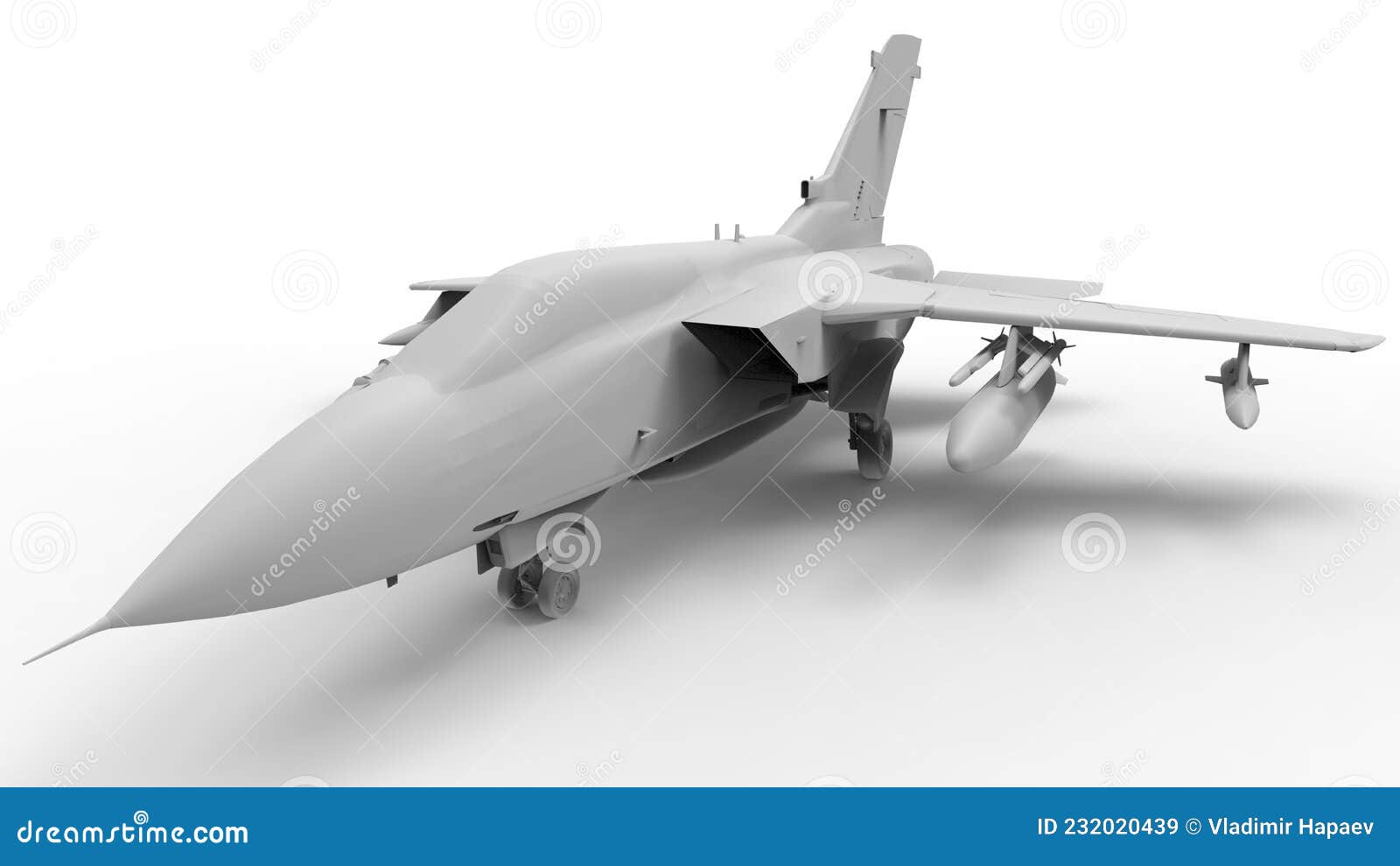 Military Fighter Aircraft. Three-dimensional Raster Illustration in the ...