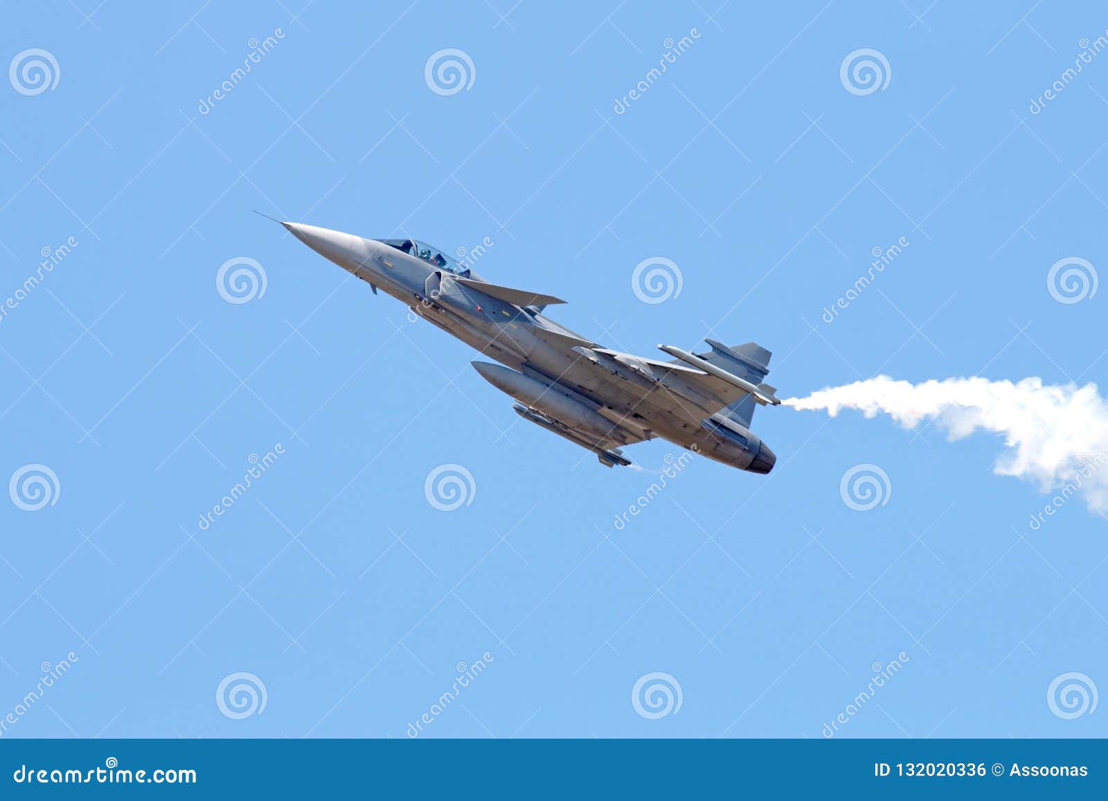 Military Fighter Jet on Blue Sky Stock Photo - Image of airshow, jets ...