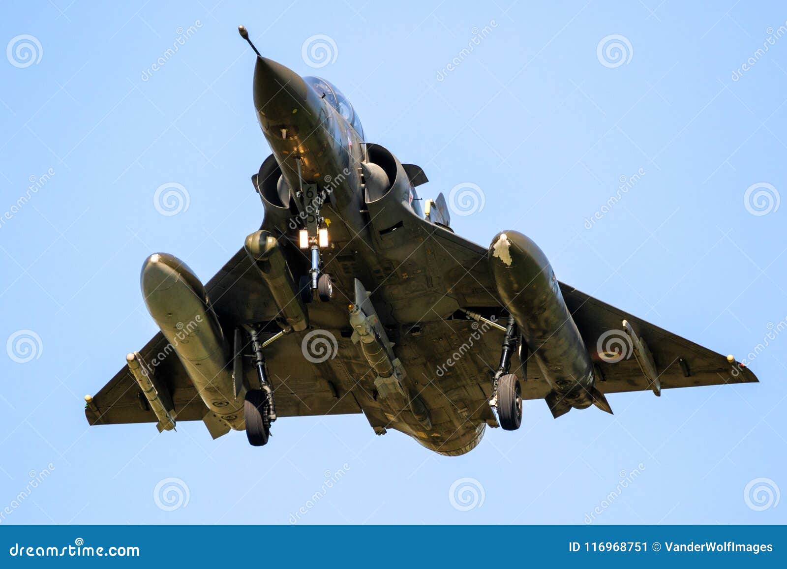 Military Fighter Jet in Flight Stock Image - Image of attack, landing ...