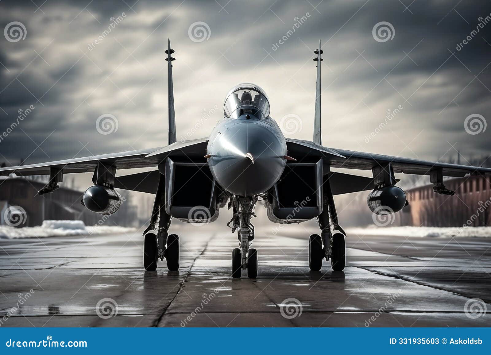 Military Fighter Jet on the Runway of a Military Airfield Stock ...