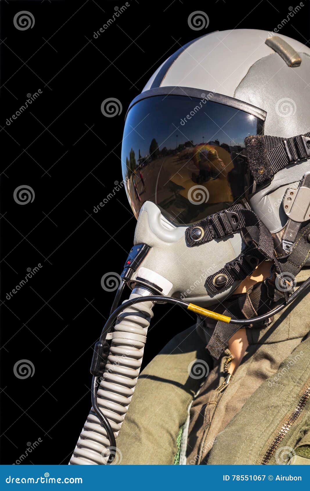 Military Fighter Pilot Uniform Stock Image - Image of oxygen, green ...