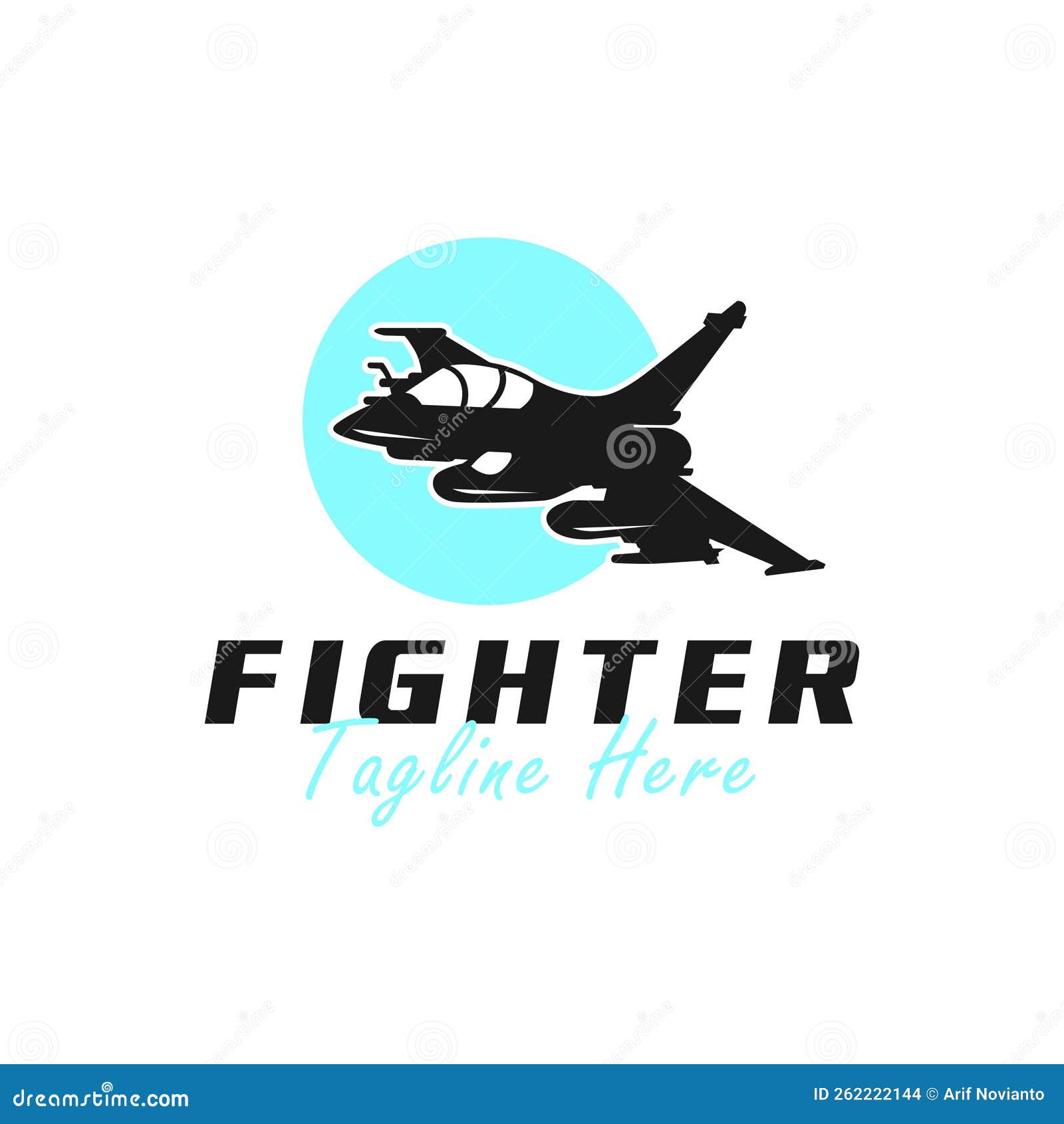 Military Fighter Plane Vector Illustration Logo Stock Vector ...