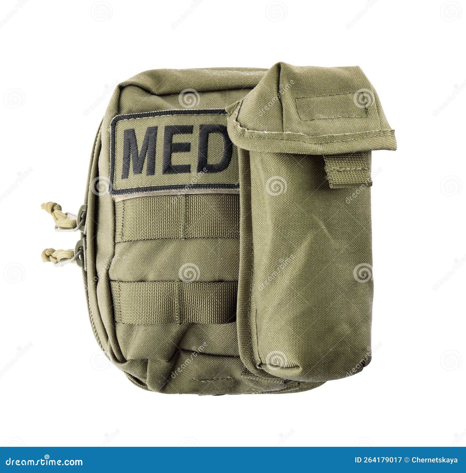 Military First Aid Kit Isolated on White, Top View Stock Image - Image ...