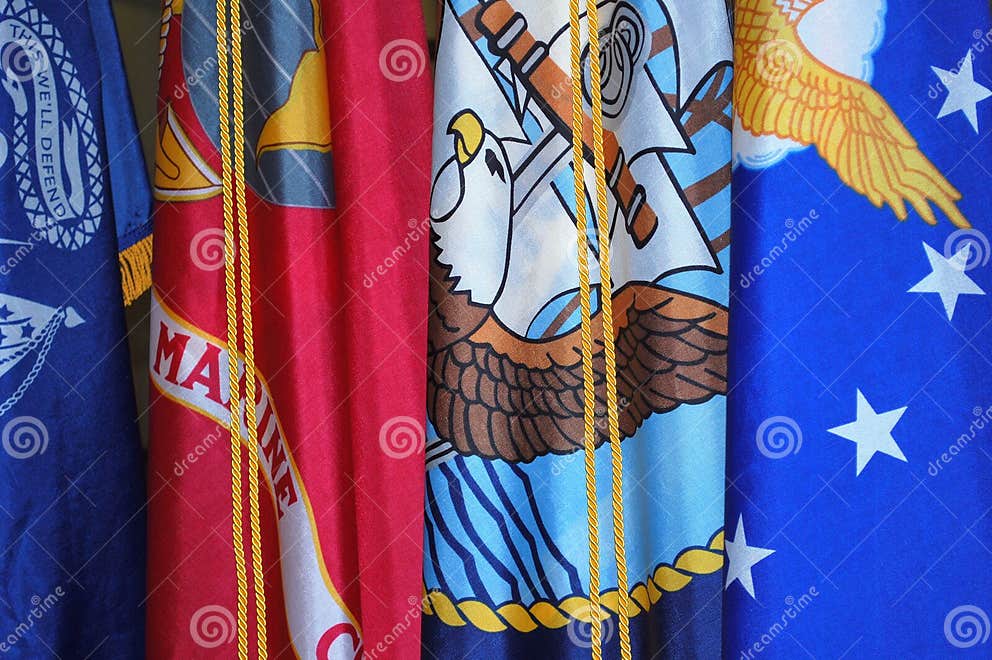 Military flags. stock photo. Image of indoors, armed - 41480416