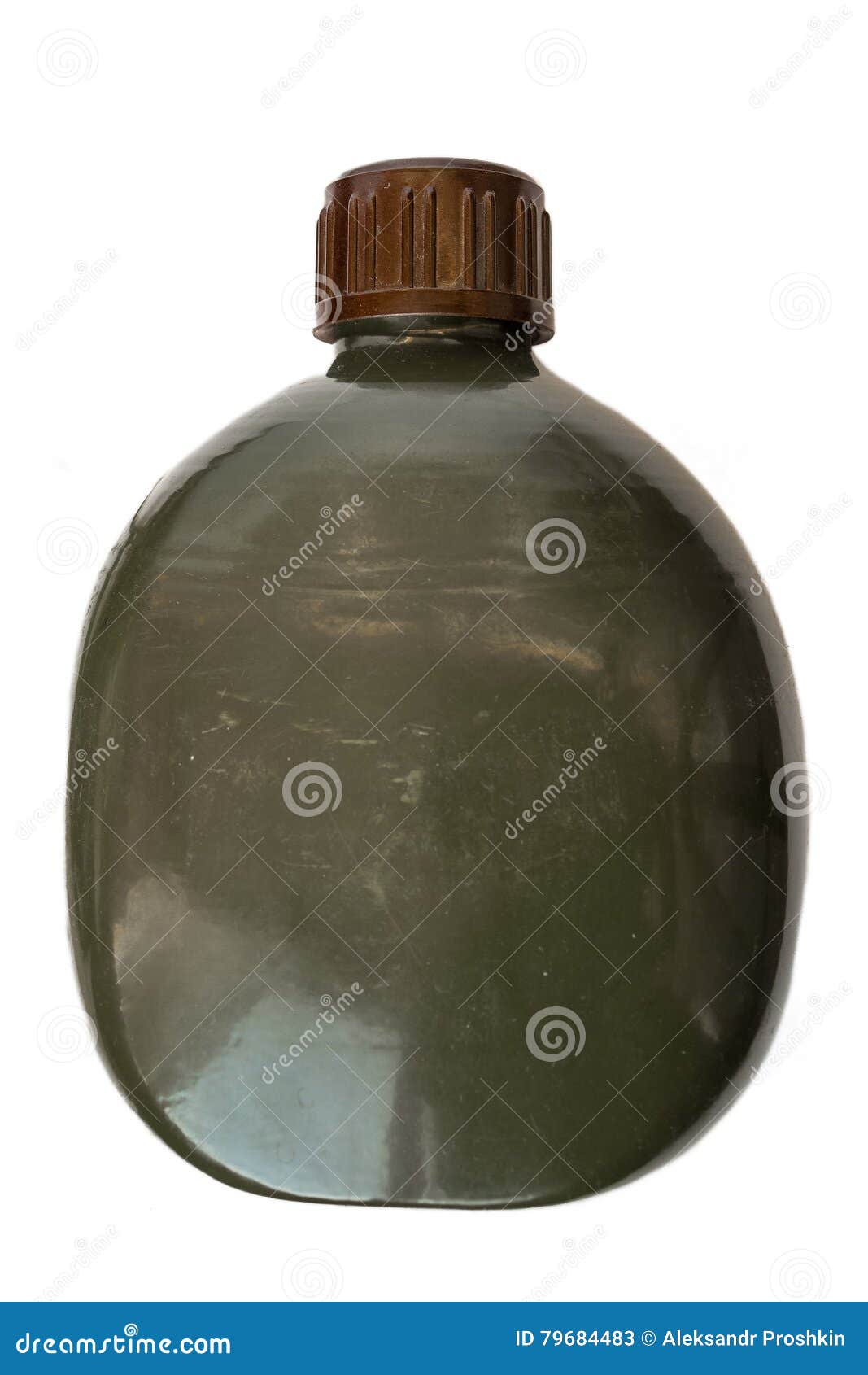 Military Flask Green Army Style Stock Image - Image of drink, aluminum ...