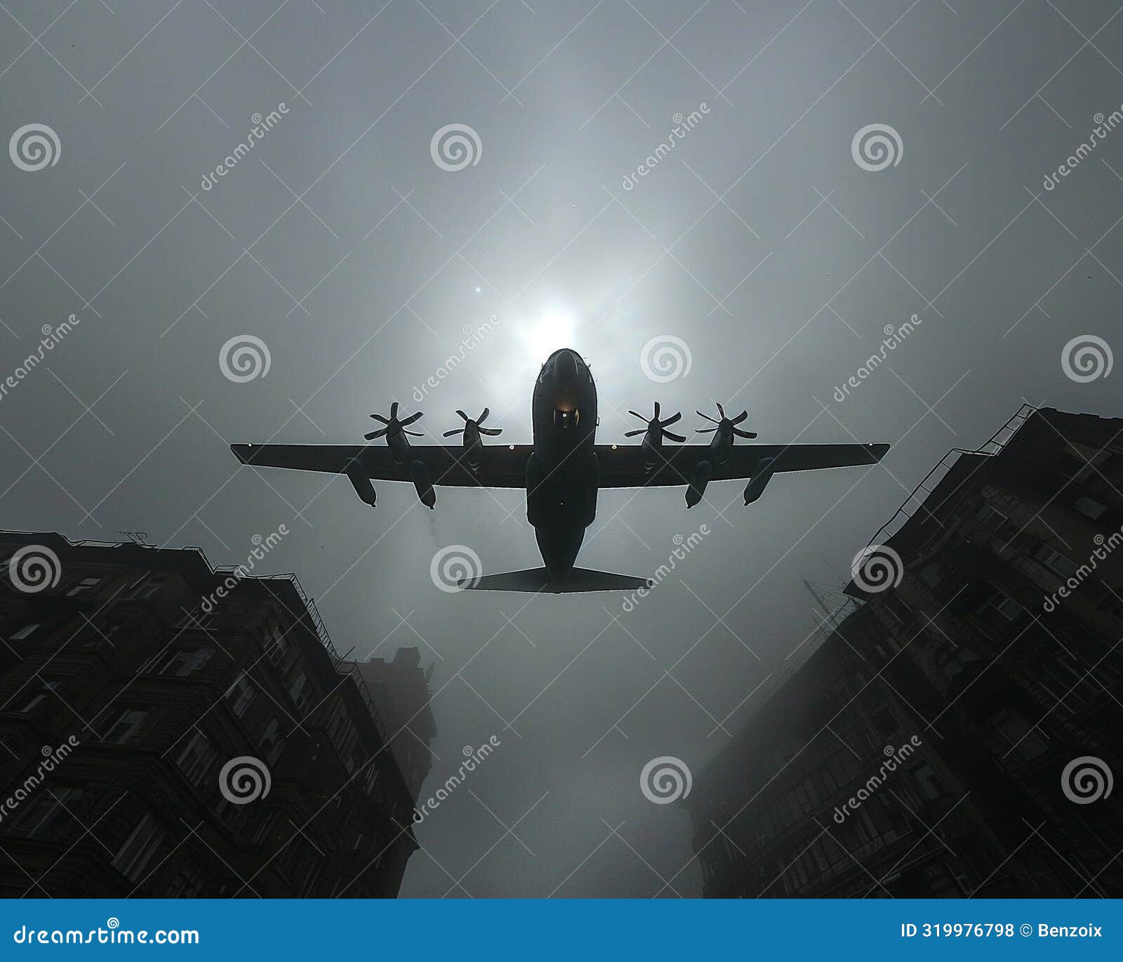 A Military Flyover during a Parade Wide Shot Stock Photo - Image of ...
