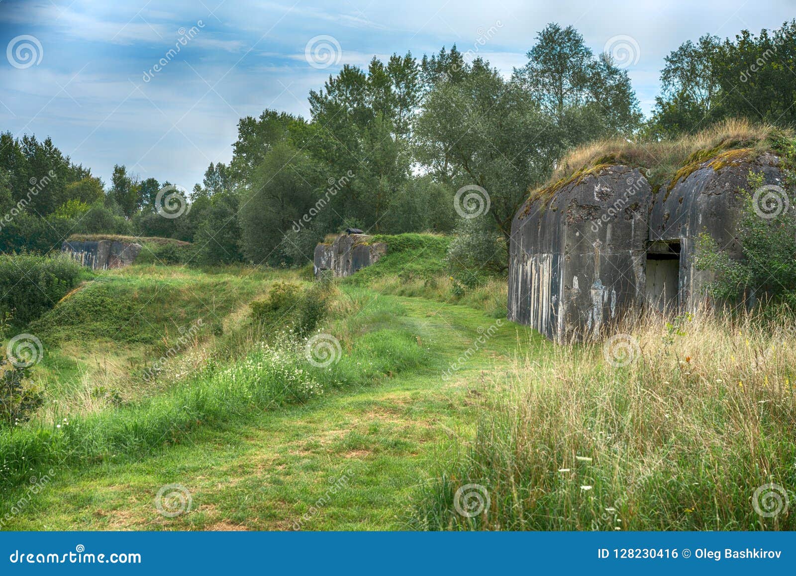 Military Fortifications during the Second World War. Stock Photo ...