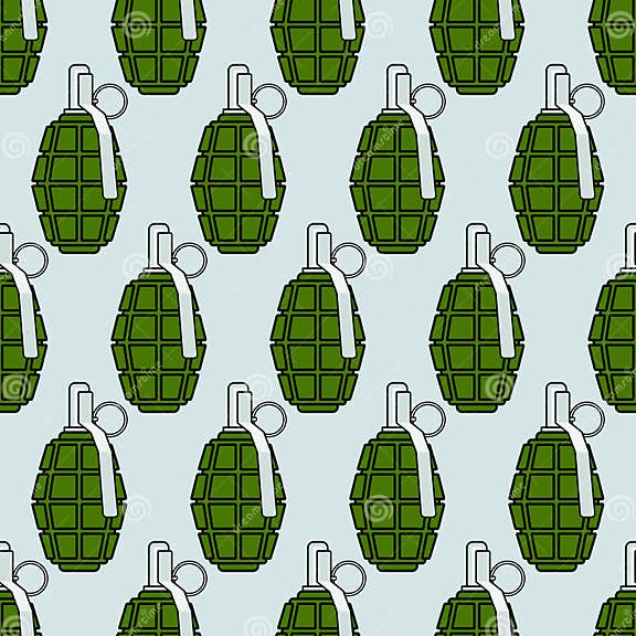 Military grenade pattern stock vector. Illustration of danger - 78416537