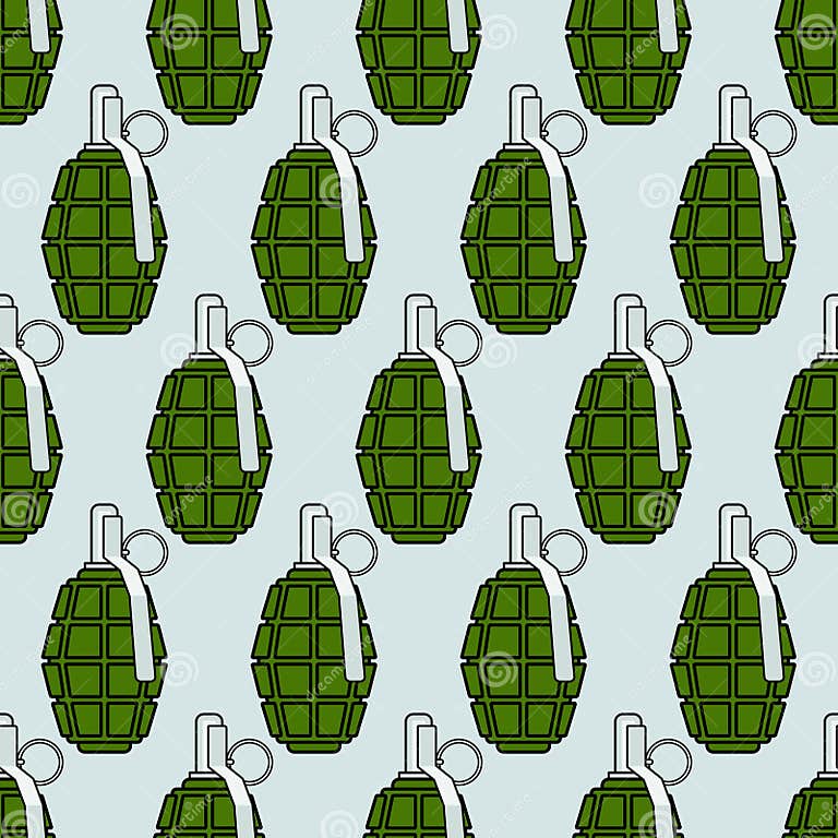Military grenade pattern stock vector. Illustration of danger - 78416537