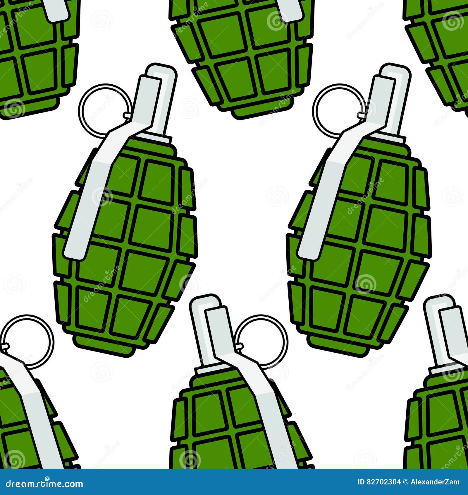 Military Grenade Seamless Pattern Stock Vector - Illustration of ...