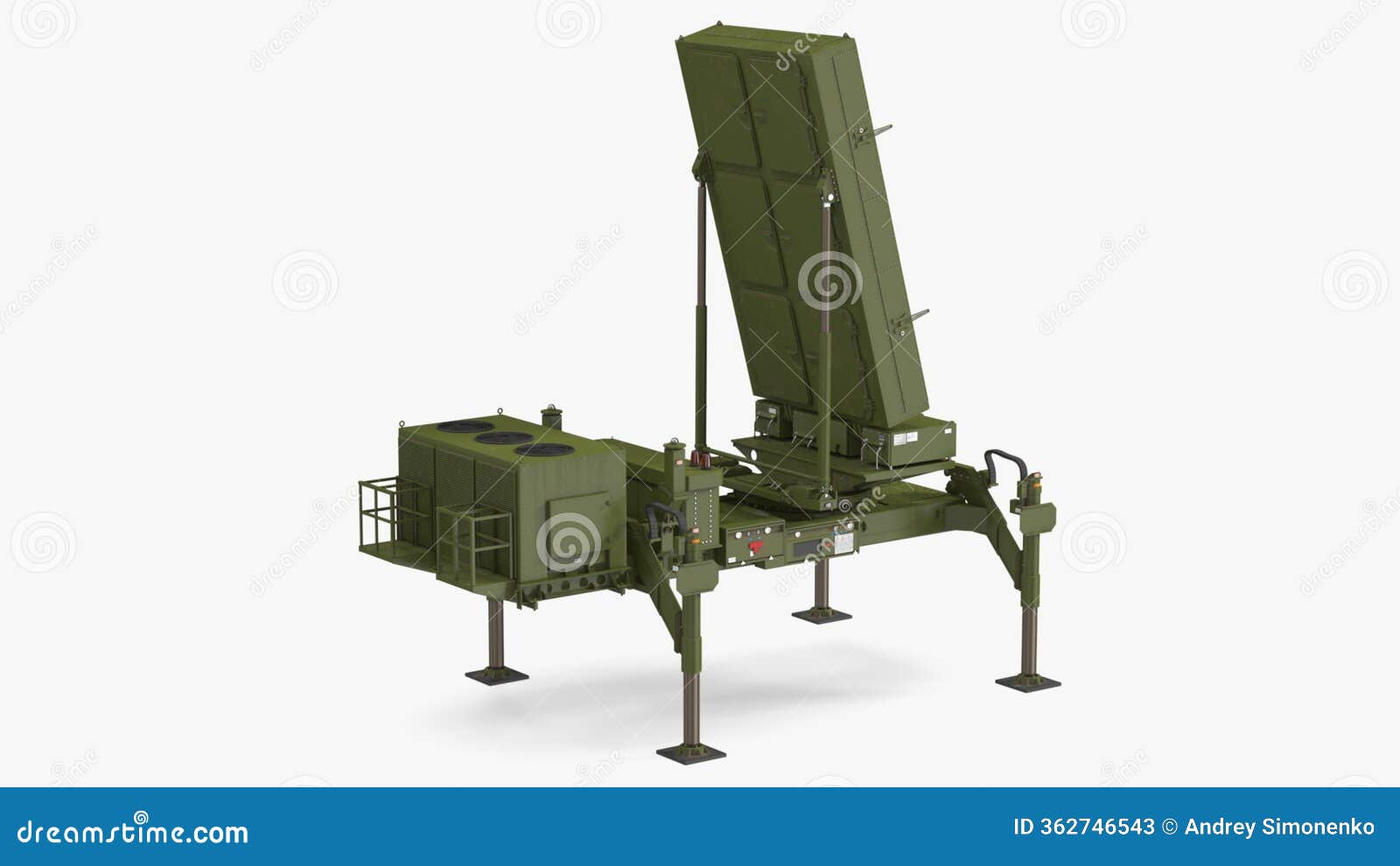 Military Ground-based Air Defense Radar System Stock Image - Image of ...