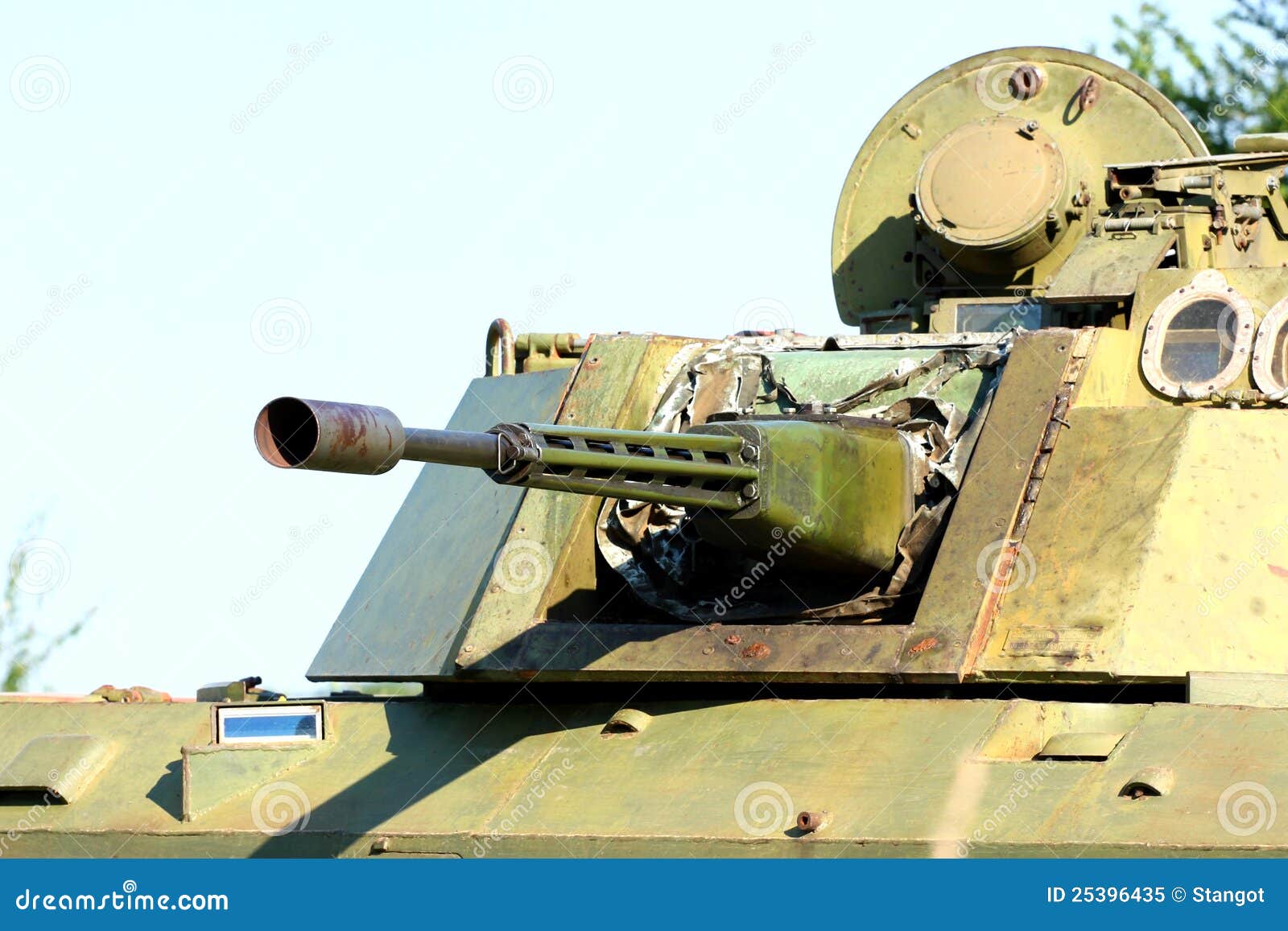 Military gun-turret stock image. Image of outdoor, armored - 25396435