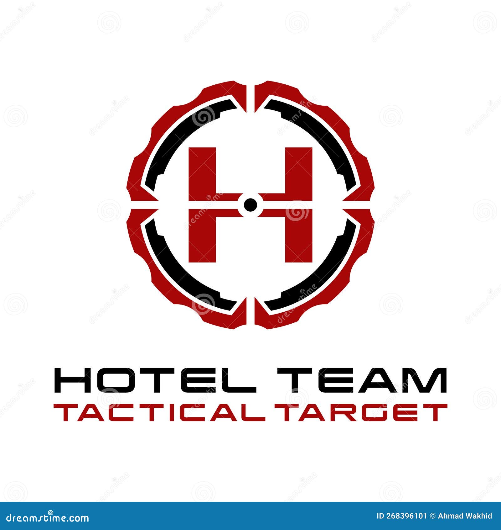 Military of H Letter Tactical Target Logo Design Stock Illustration ...