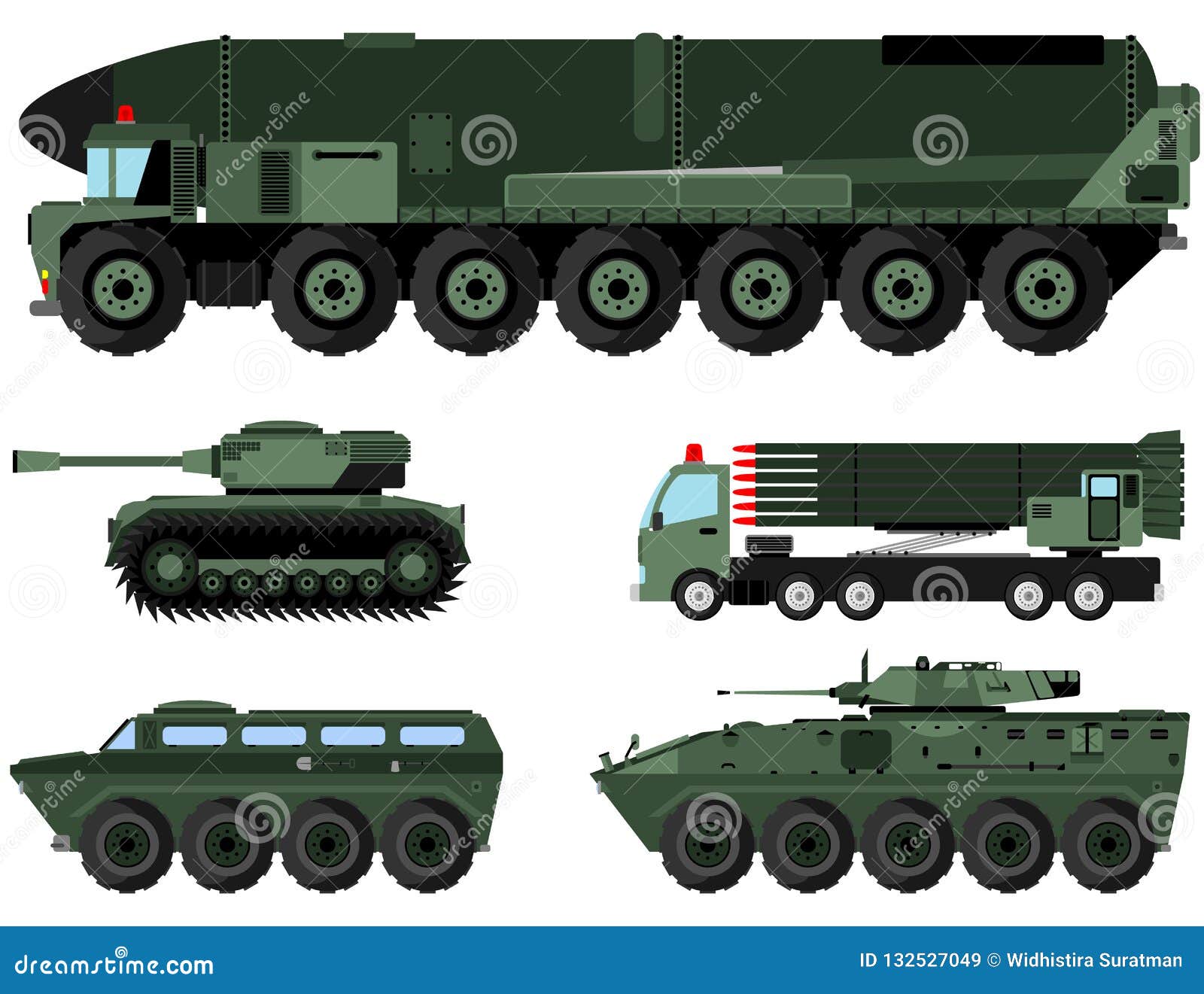 Military heavy vehicles stock vector. Illustration of auto - 132527049