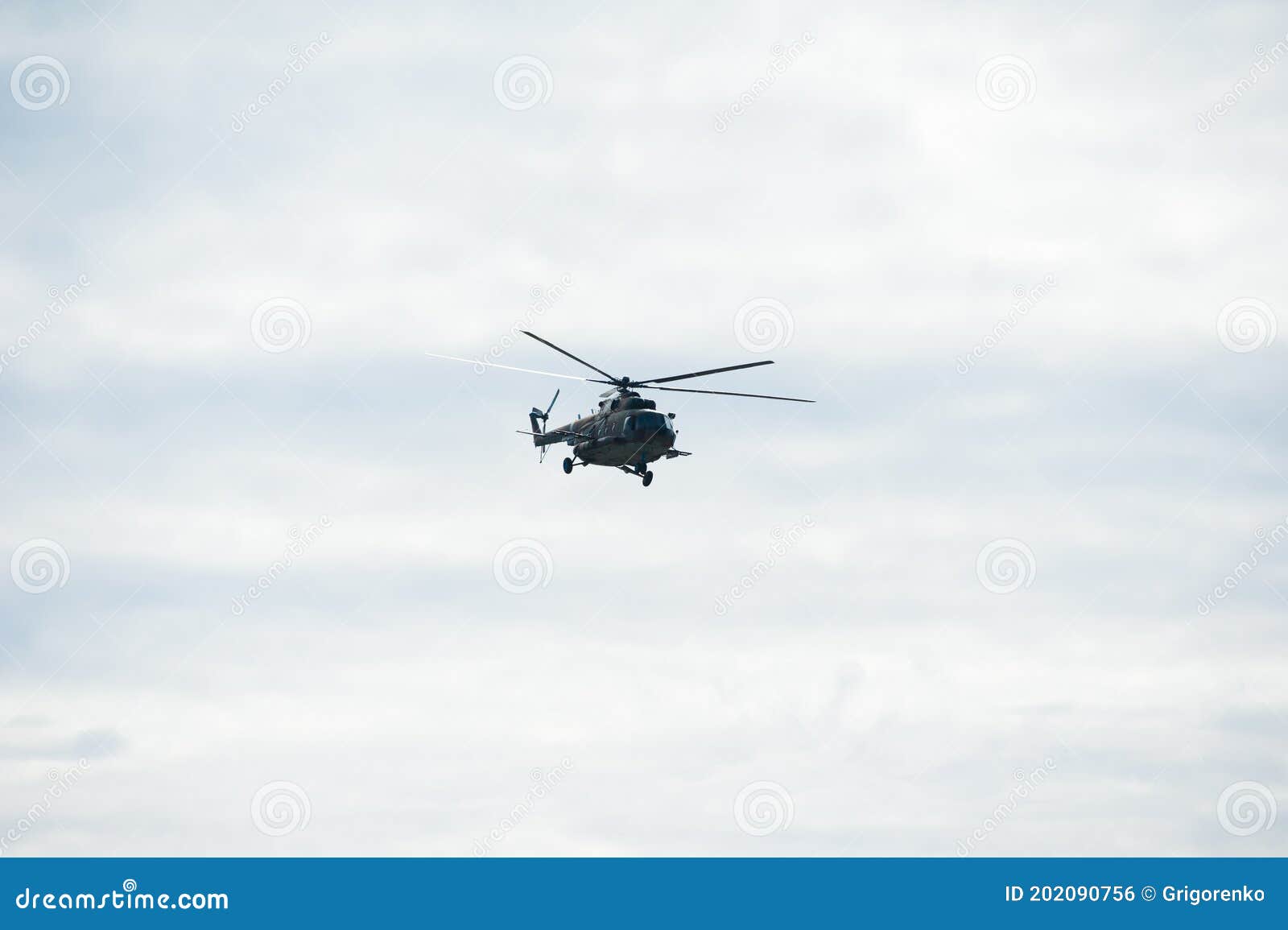 Military Helicopter Flying during Exercise Stock Photo - Image of ...