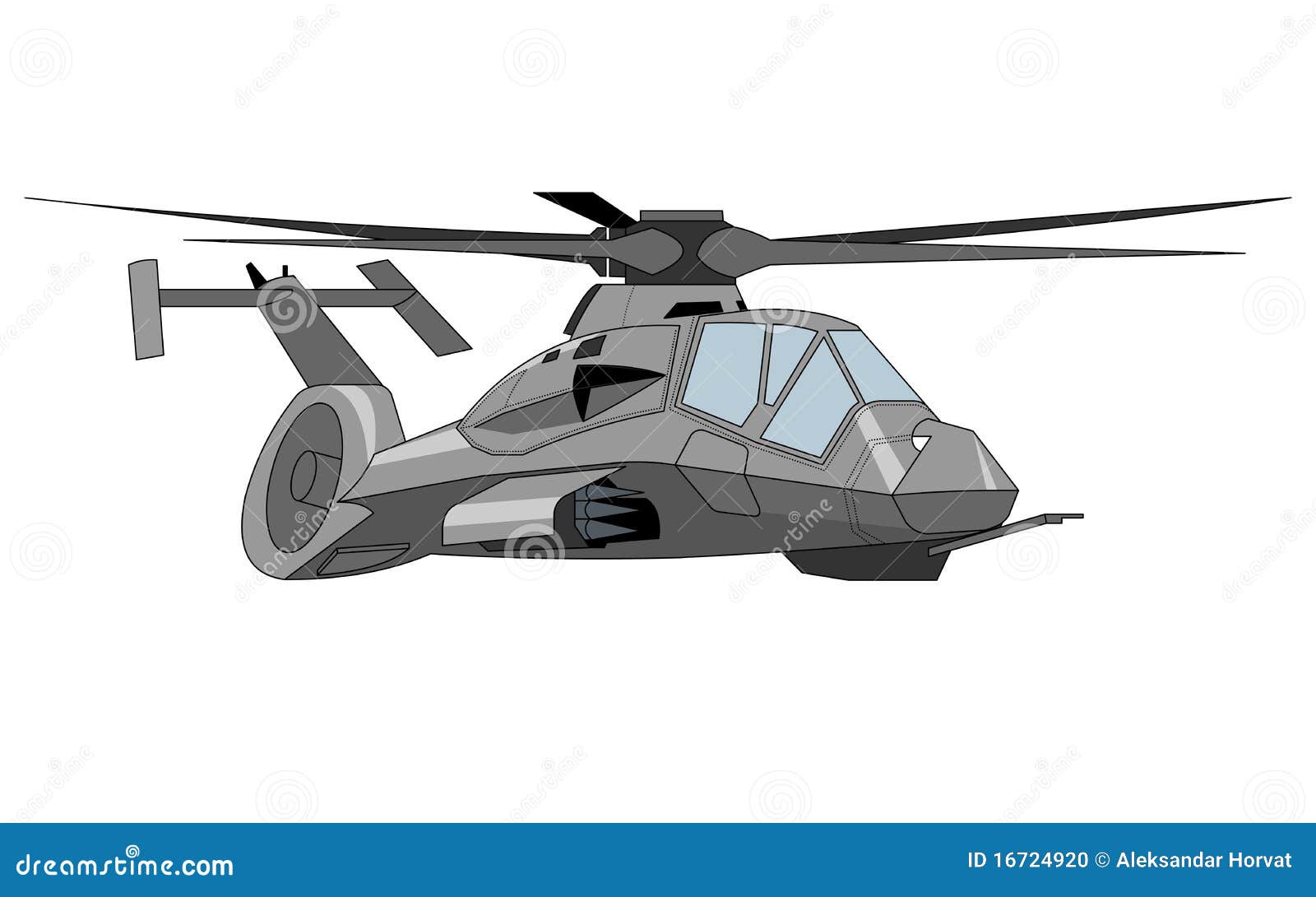 Military Helicopter Illustration Stock Vector - Illustration of ...