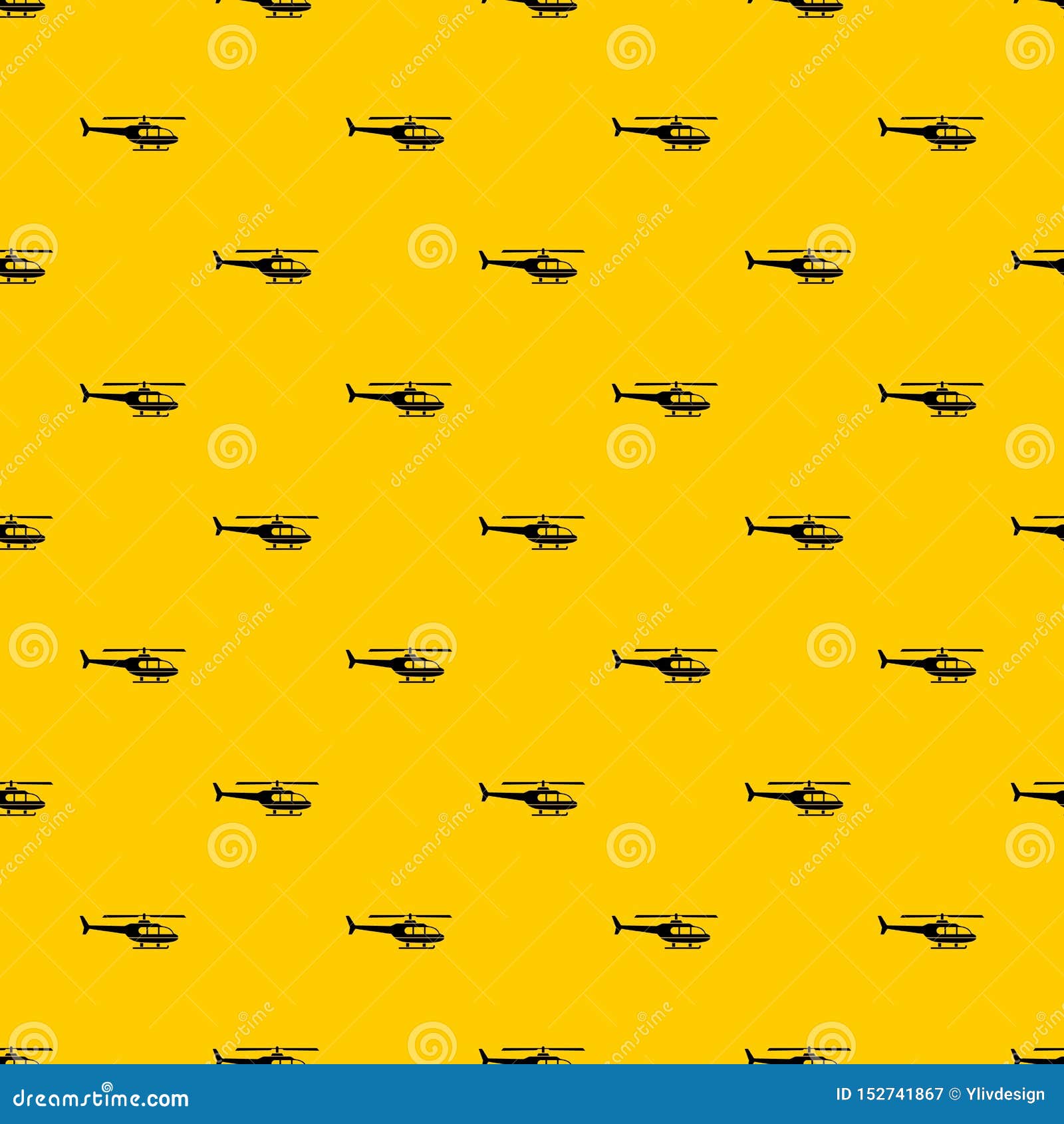 Helicopter Pattern. Helicopter Aircraft. Vector Themed Background. Flat ...