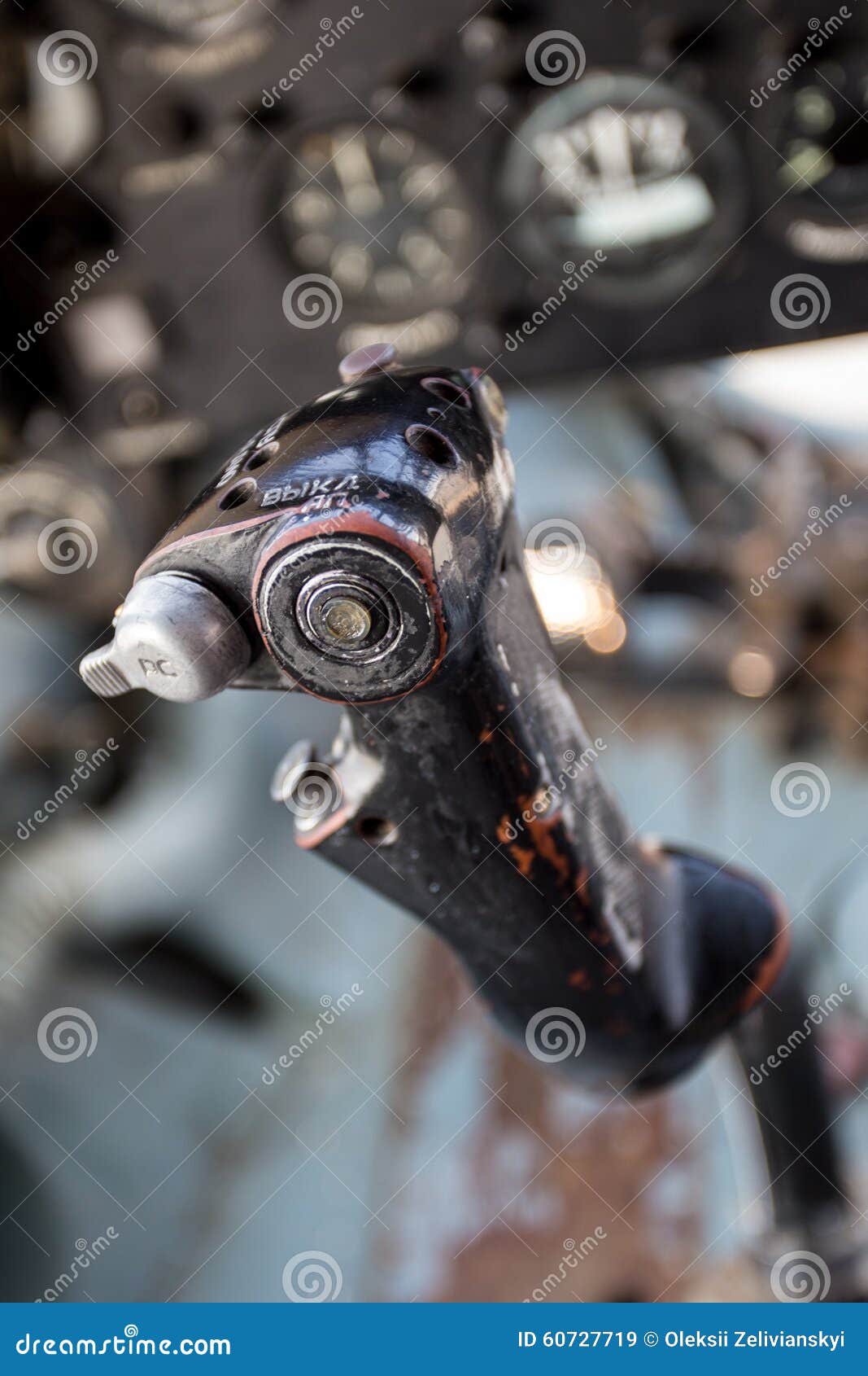 Military Helicopter Rudder Stick Stock Image - Image of control, focus ...