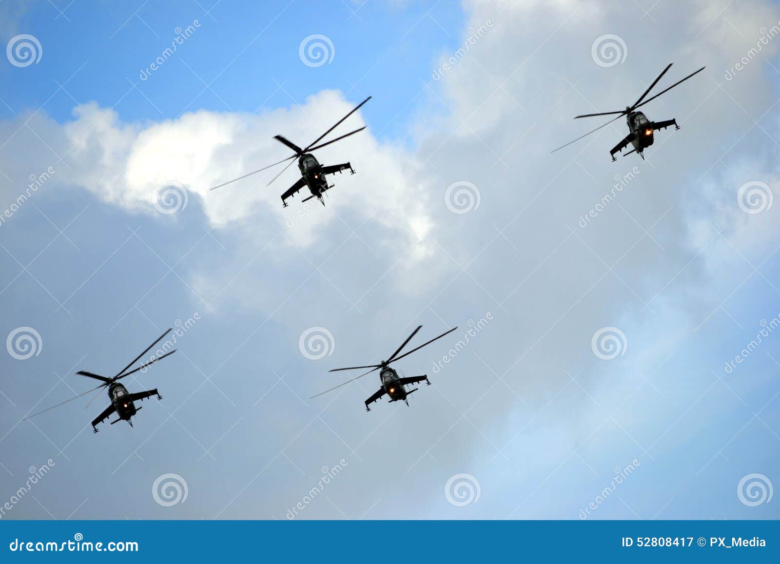 Military Helicopters - Formation Stock Image - Image of aircraft ...