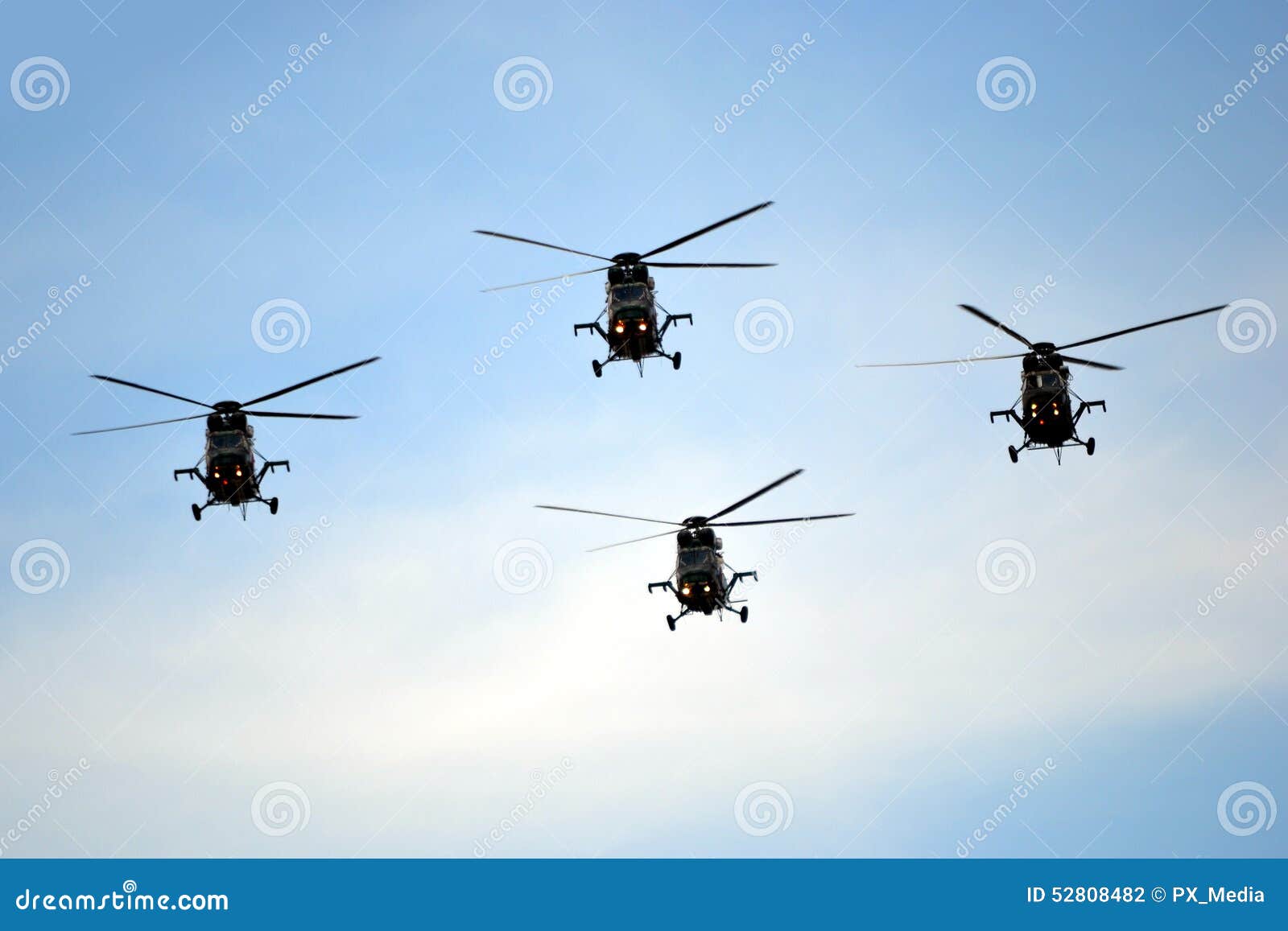 Military Helicopters - Formation Stock Photo - Image of military ...