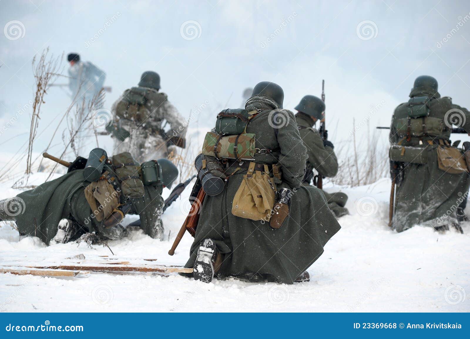 Military Historical Reconstruction of World War II Editorial Stock ...