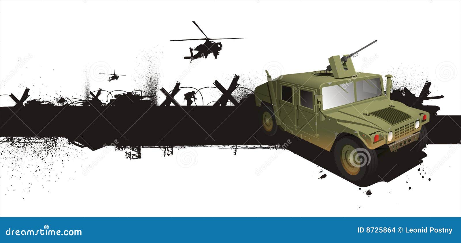 Hummer War Jeep Royalty-Free Cartoon | CartoonDealer.com #8725898