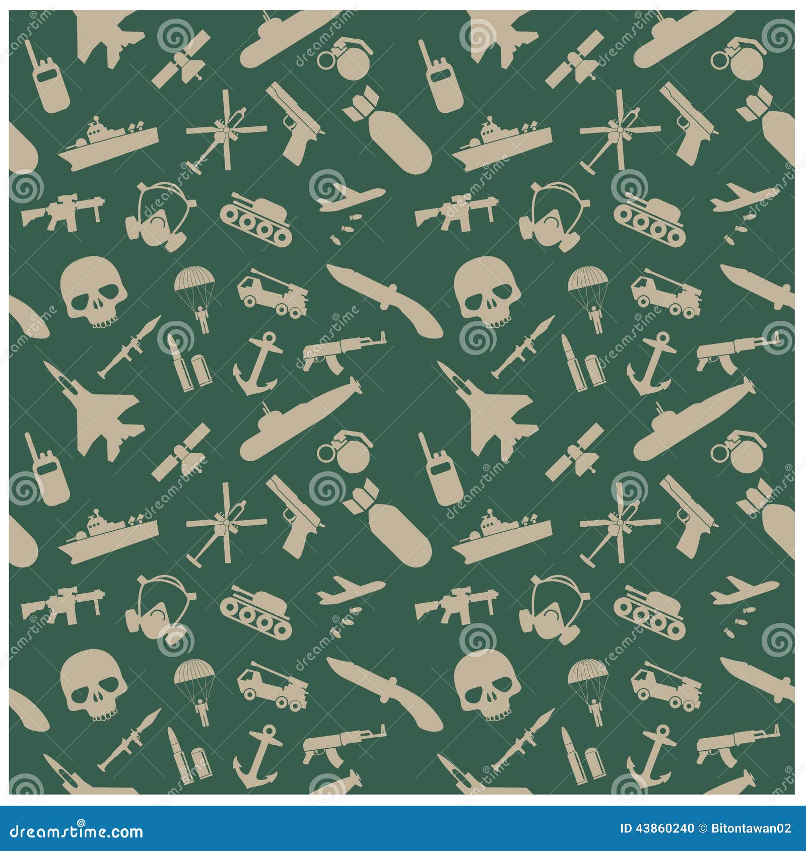 Military Set, A Set Of Military Icons. Fighter, Tank, Helicopter, Man ...