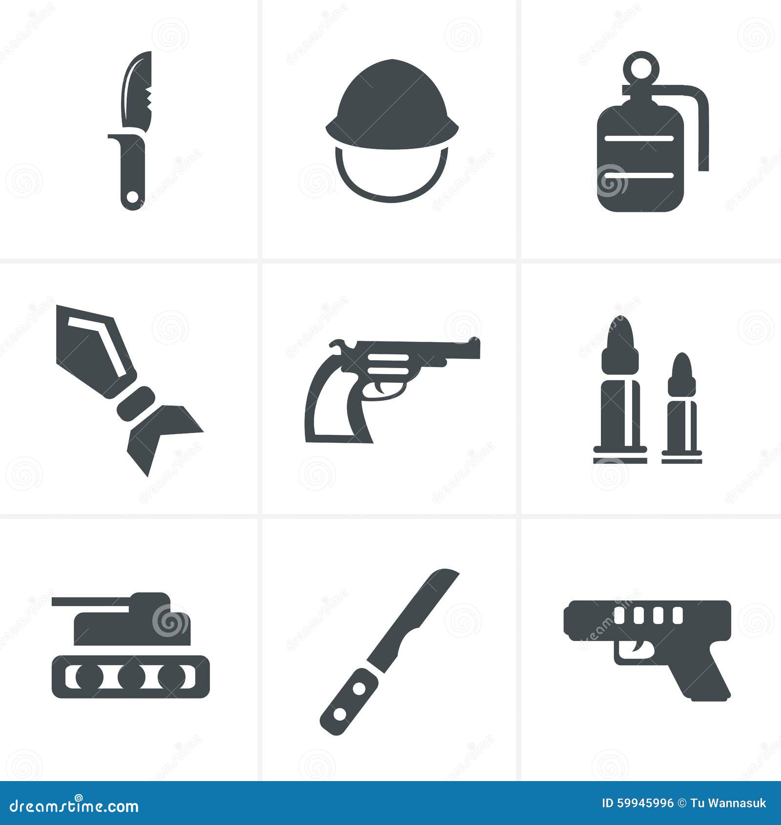 Military icons stock illustration. Illustration of wire - 59945996