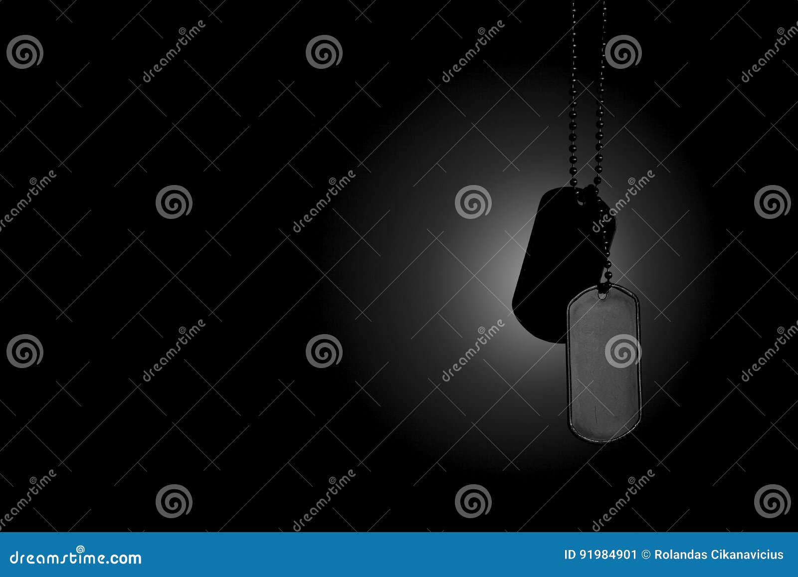 Military ID Tags on a Dark Background Stock Image - Image of army ...