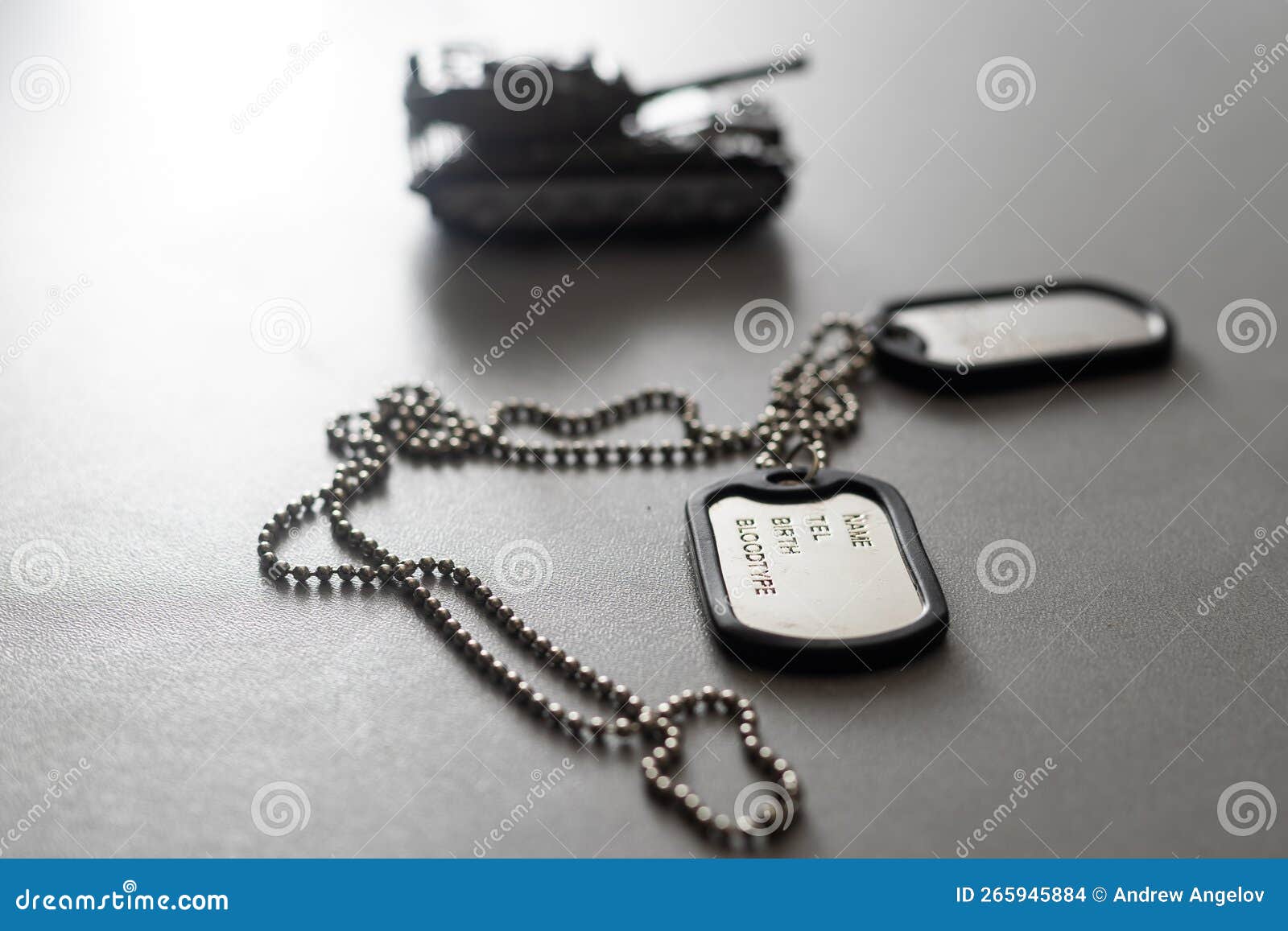 Military ID Tags Isolated on White Background. Stock Photo - Image of ...