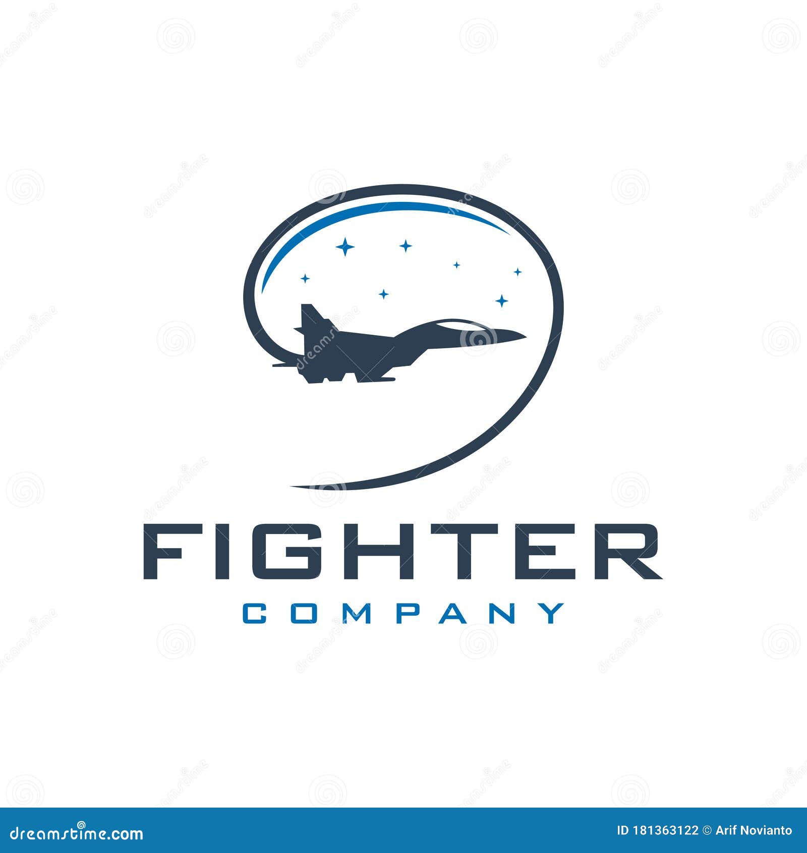 Military jet aircraft logo stock vector. Illustration of military ...