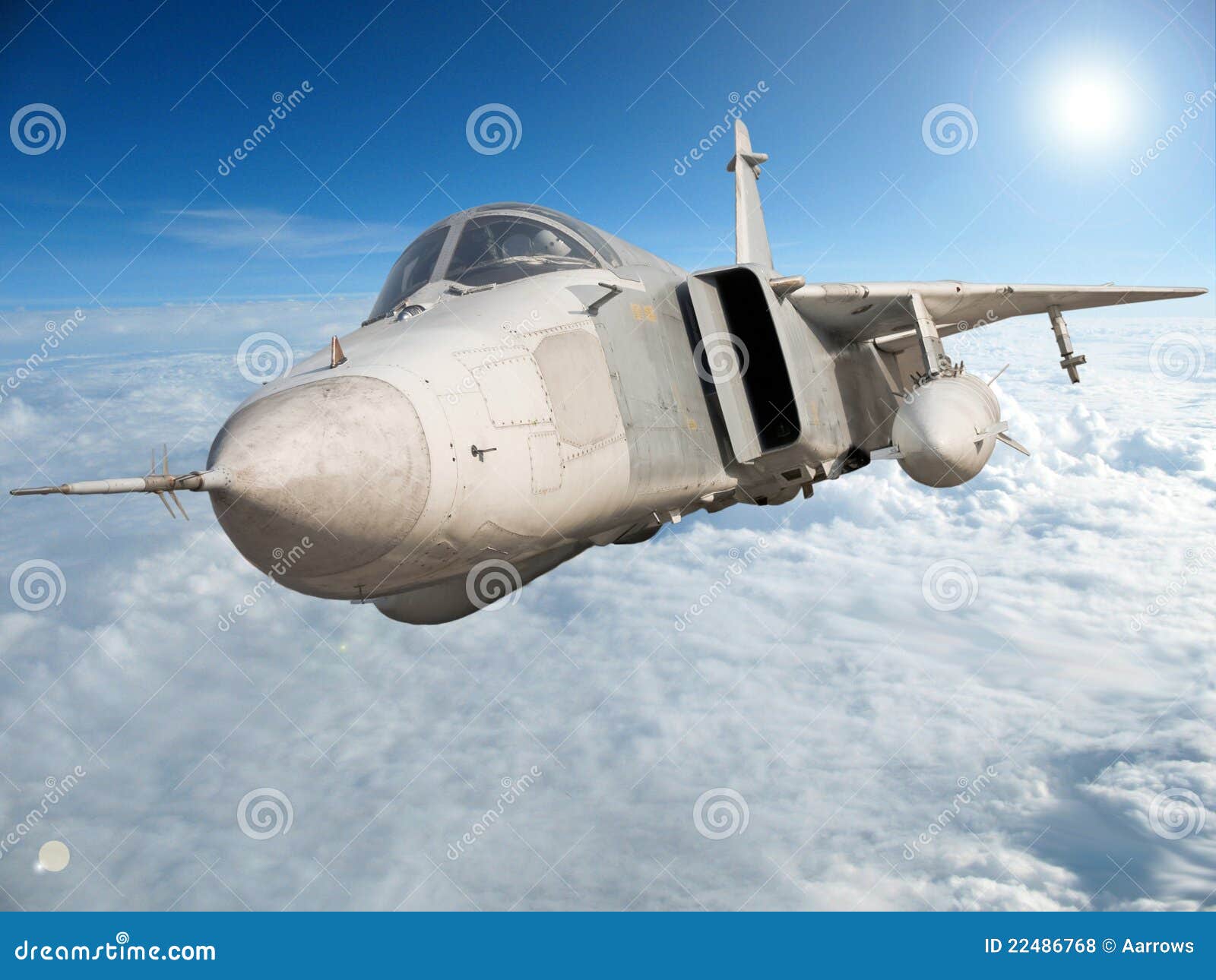 Military jet bomber Su-24 stock photo. Image of aviation - 22486768