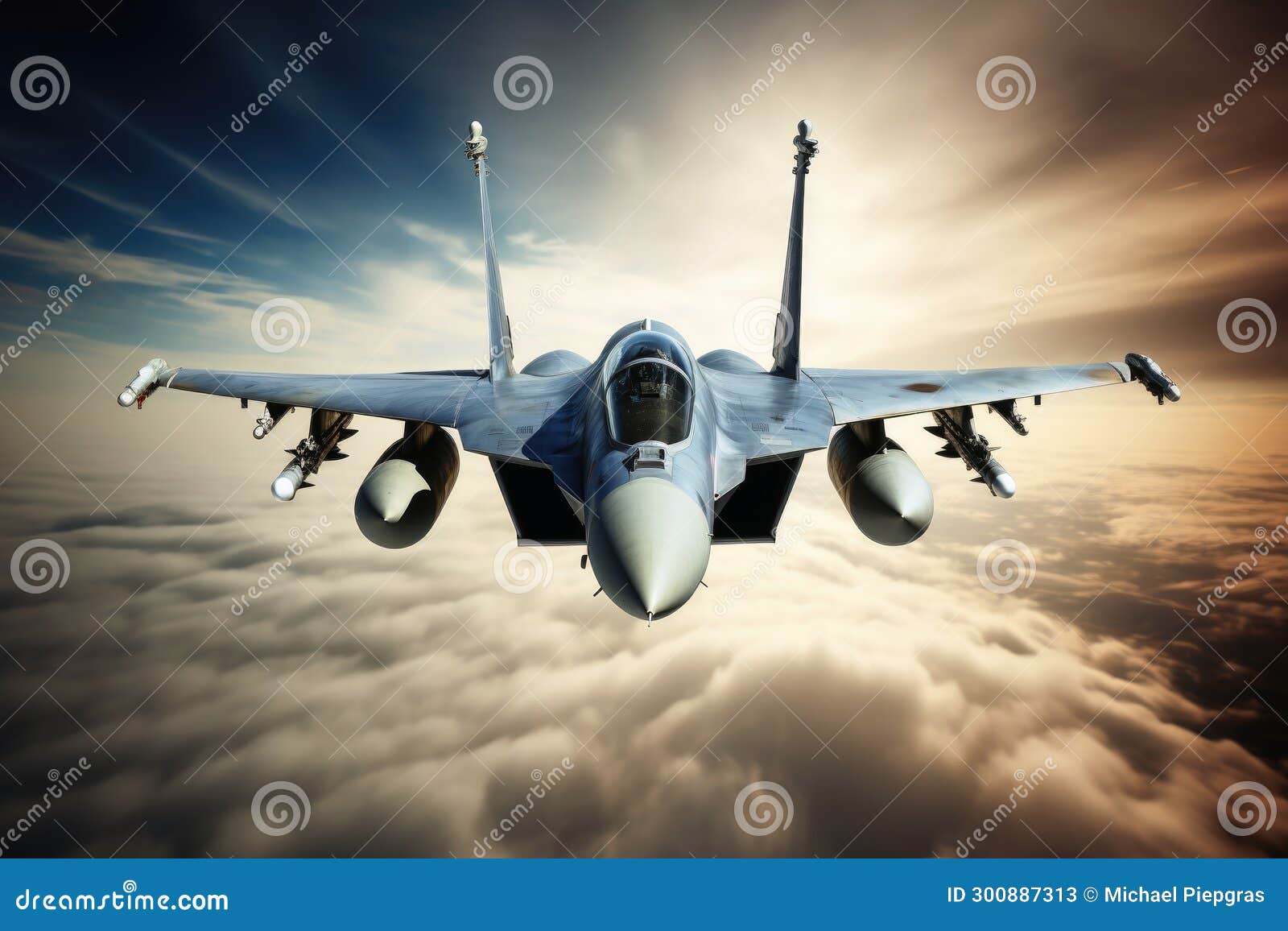 A Military Jet at Full Thrust in the Air Stock Image - Image of thrust ...