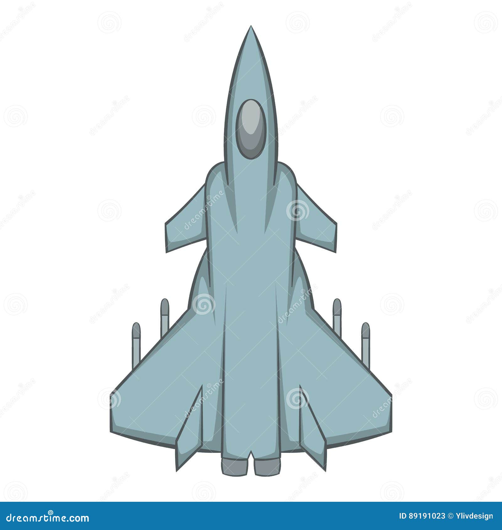Military Jet Icon, Cartoon Style Stock Vector - Illustration of airline ...