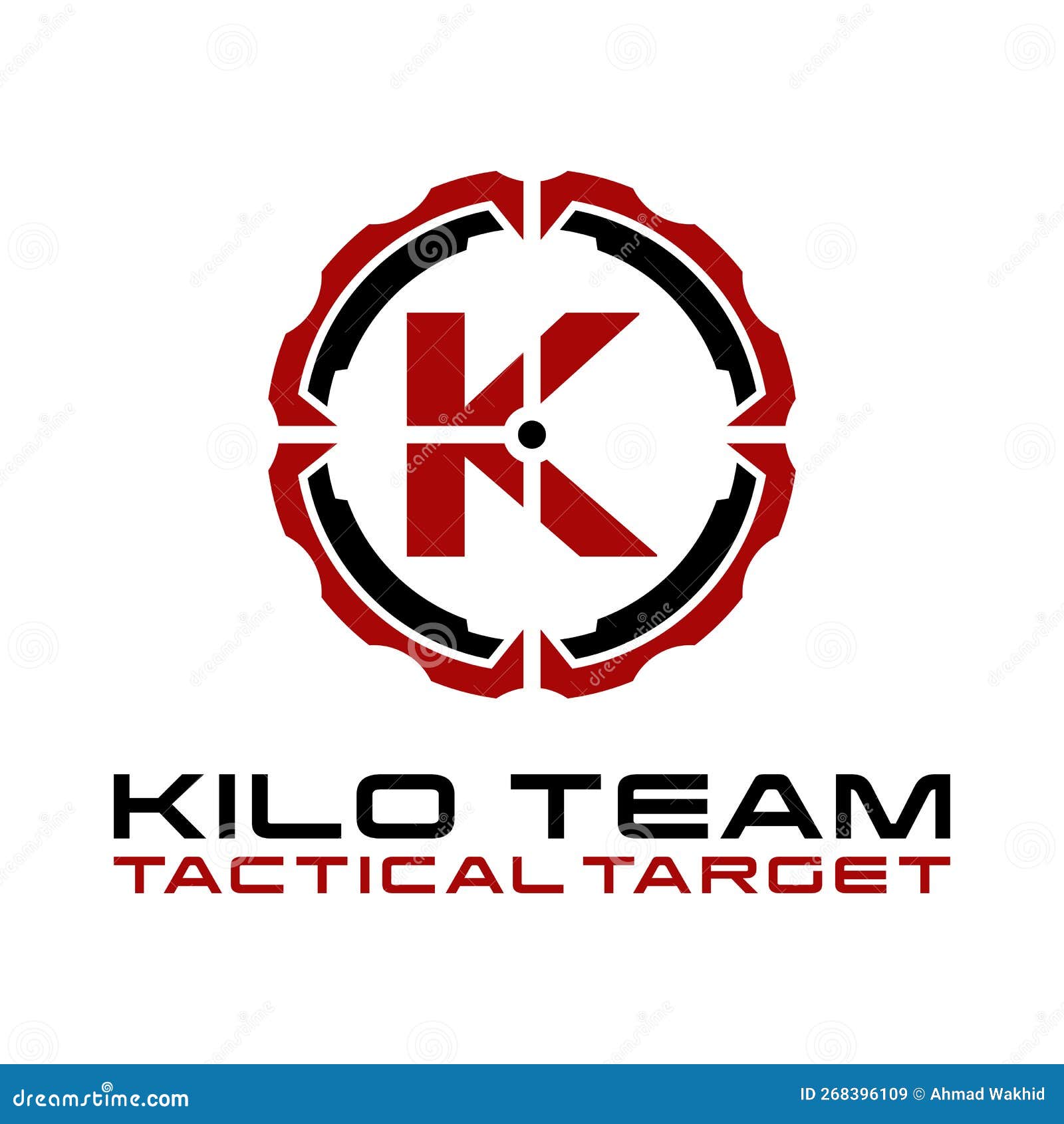 Military of K Letter Tactical Target Logo Design Stock Illustration ...