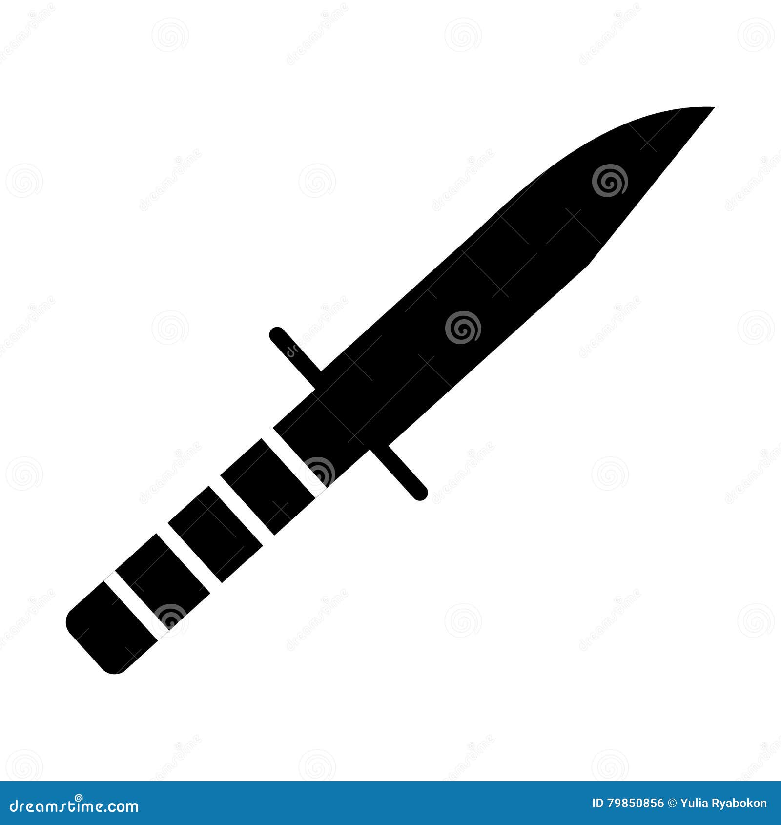 Military knife simple icon stock vector. Illustration of metal - 79850856