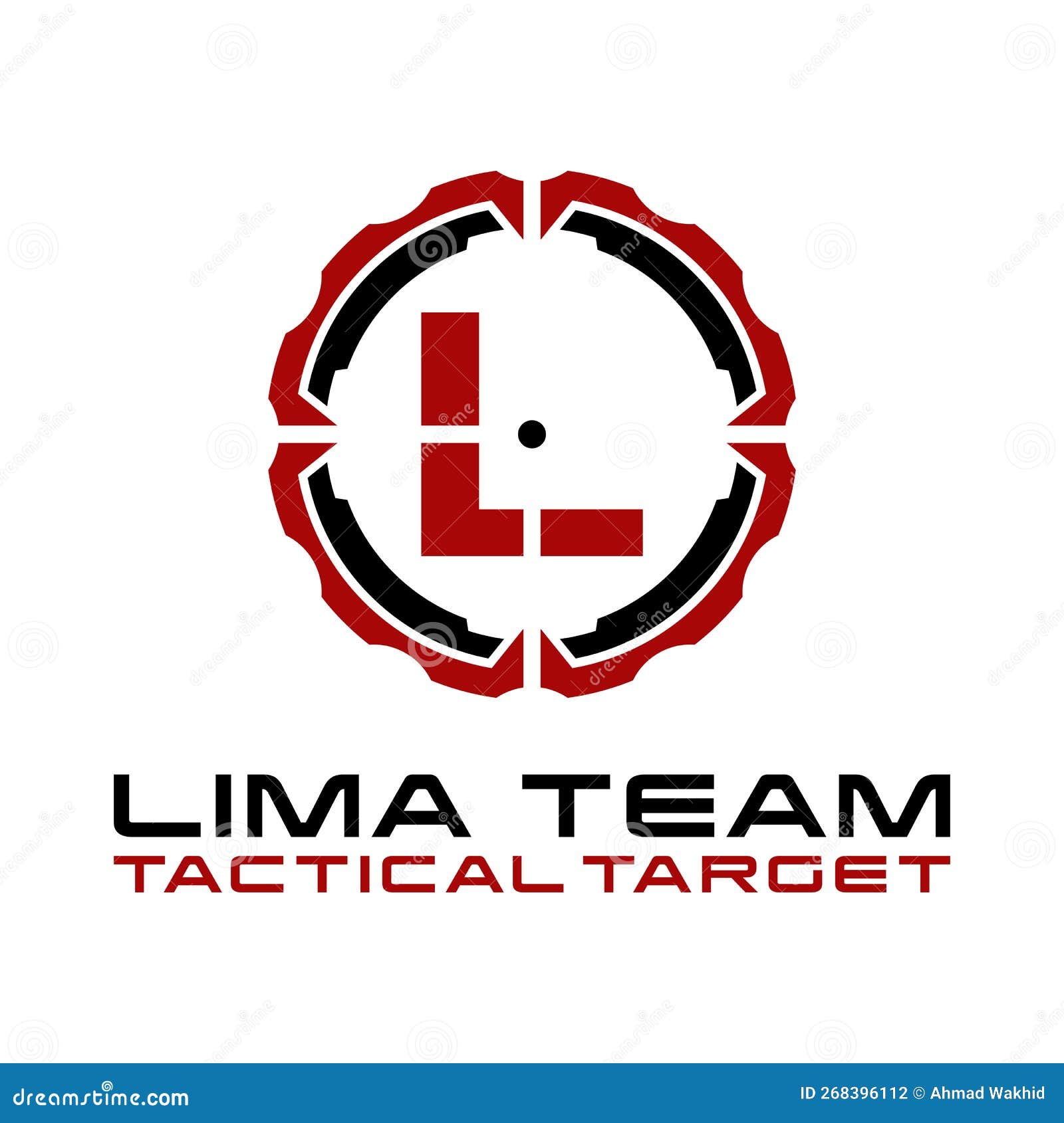 Military of L Letter Tactical Target Logo Design Stock Illustration ...