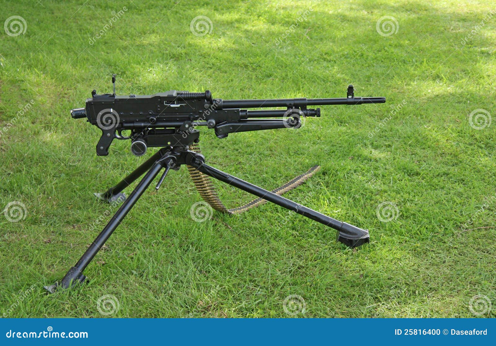 Military Machine Gun. stock photo. Image of target, shoot - 25816400