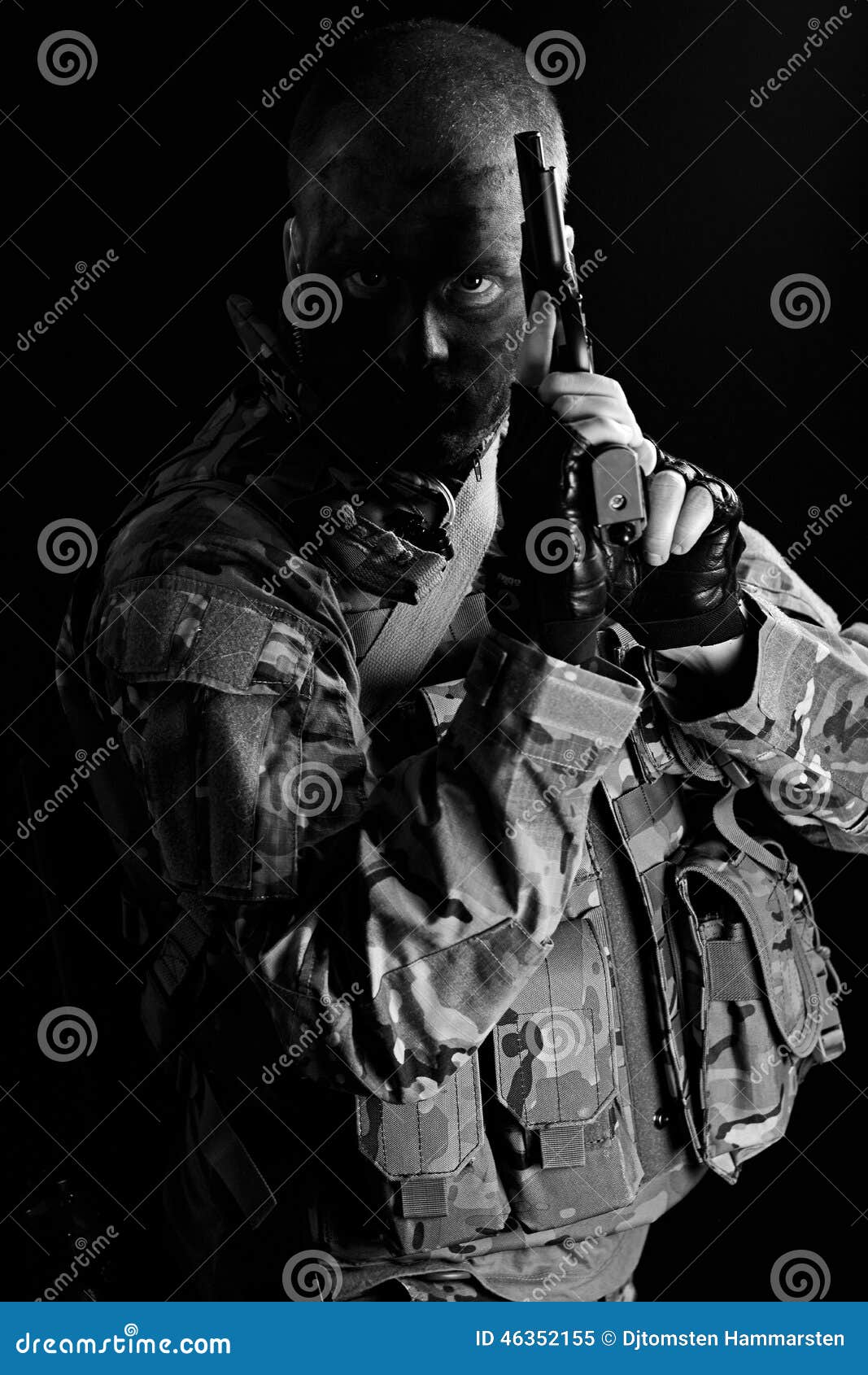 Military man stock image. Image of military, army, armed - 46352155