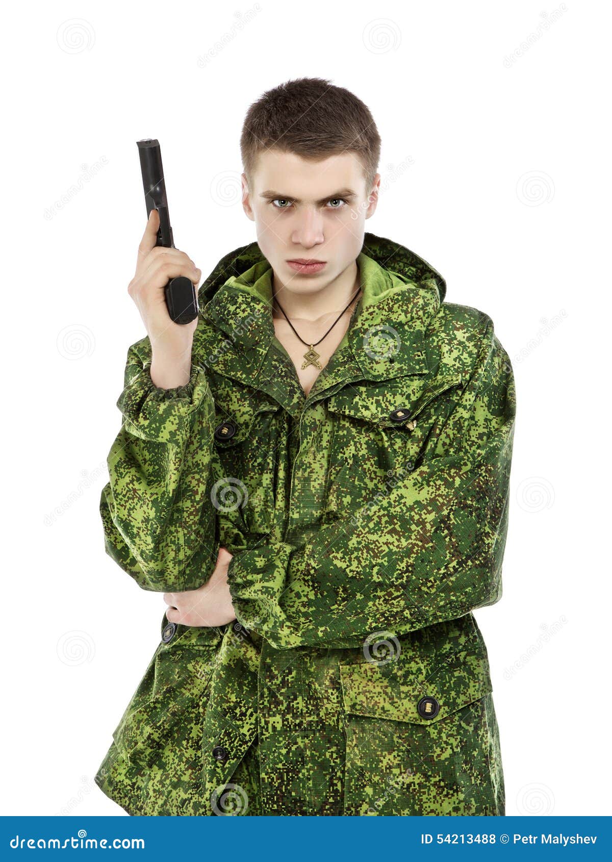 Military Man with Gun stock photo. Image of manly, common - 54213488