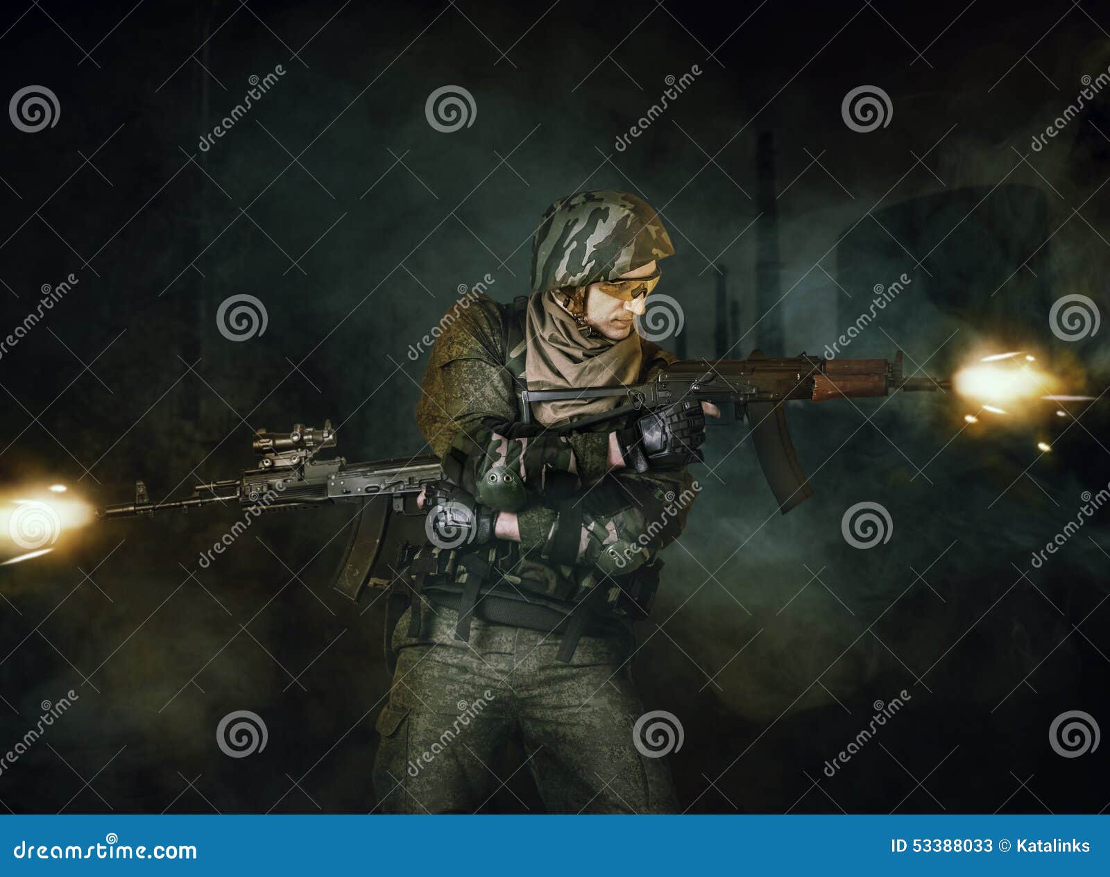 Military Man Soldier Shooting Stock Image - Image of military, fire ...