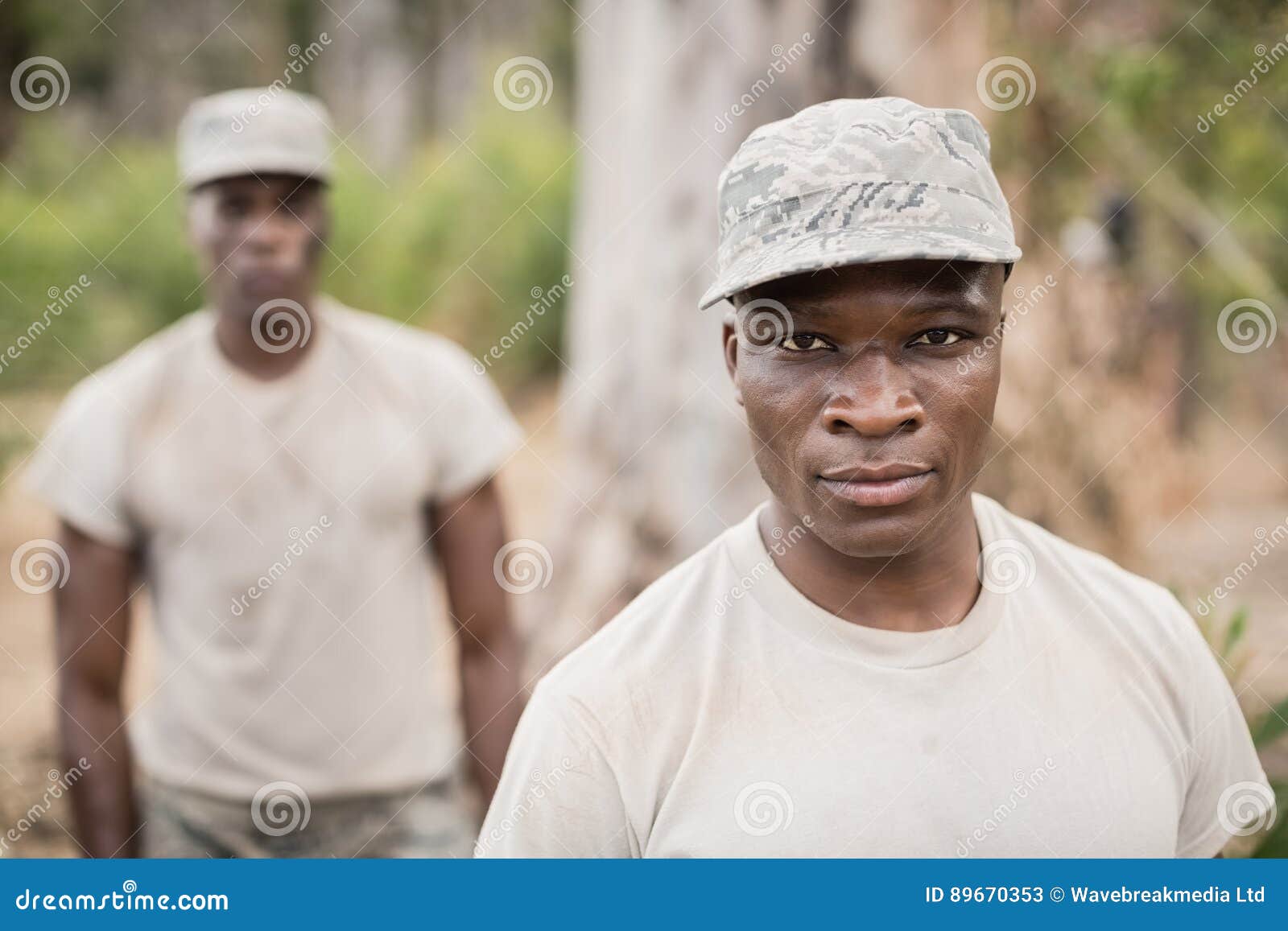 Military Man Standing during Obstacle Course in Boot Camp Stock Image ...