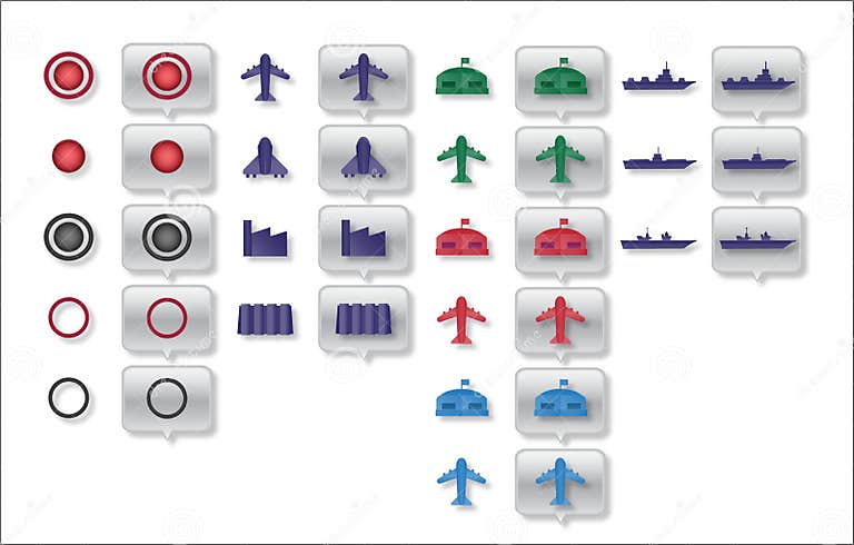 Military map icons stock vector. Illustration of weapons - 29401558