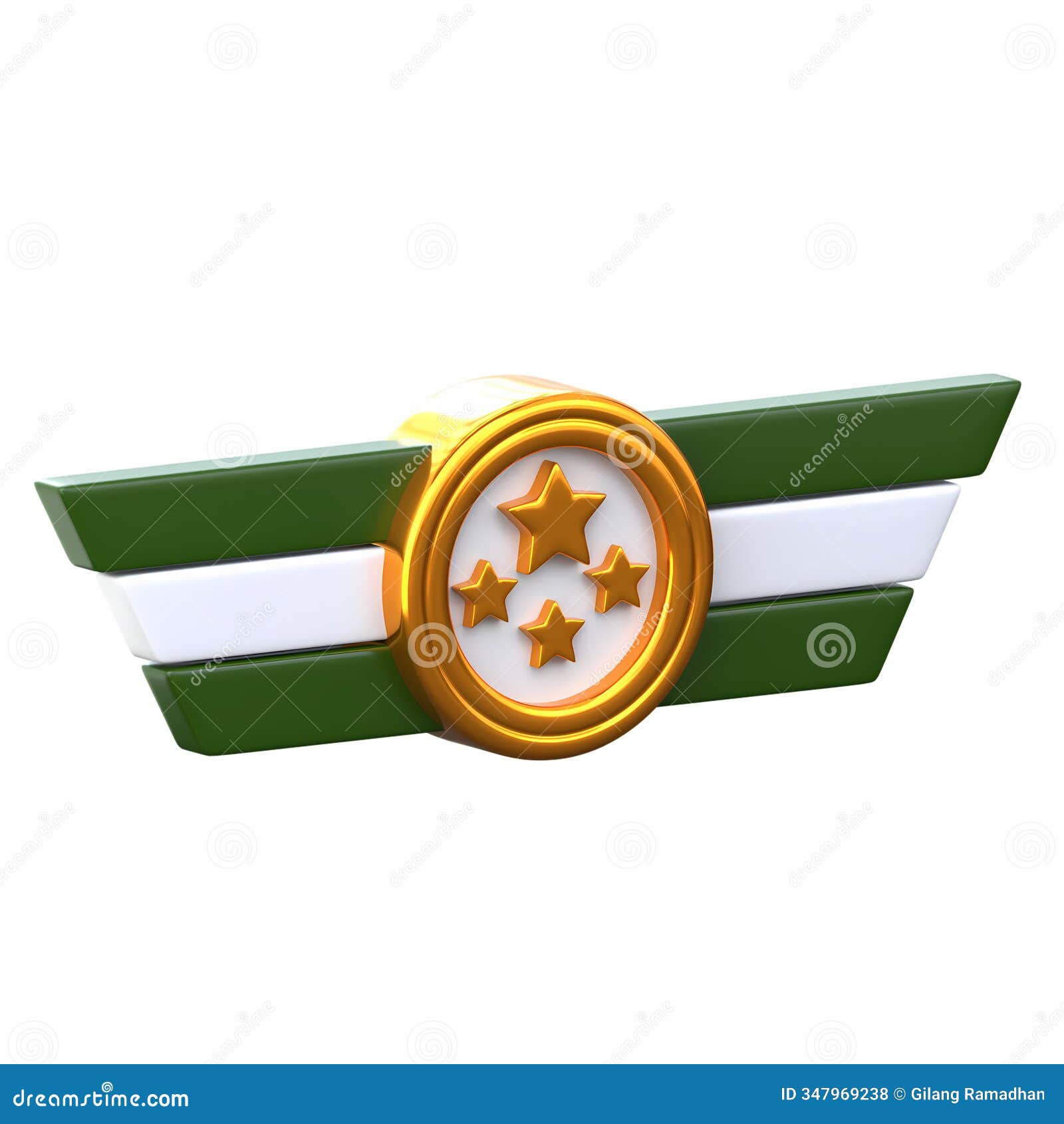 Military Medal 3D Icon stock illustration. Illustration of valor ...