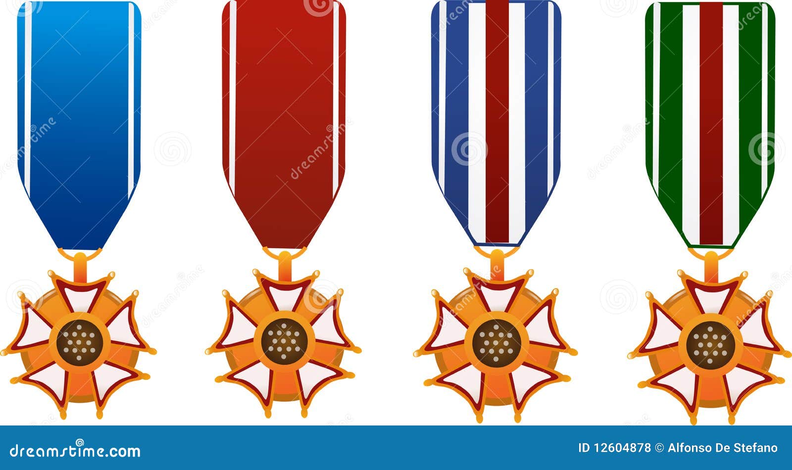 Military medals stock illustration. Illustration of drawing - 12604878