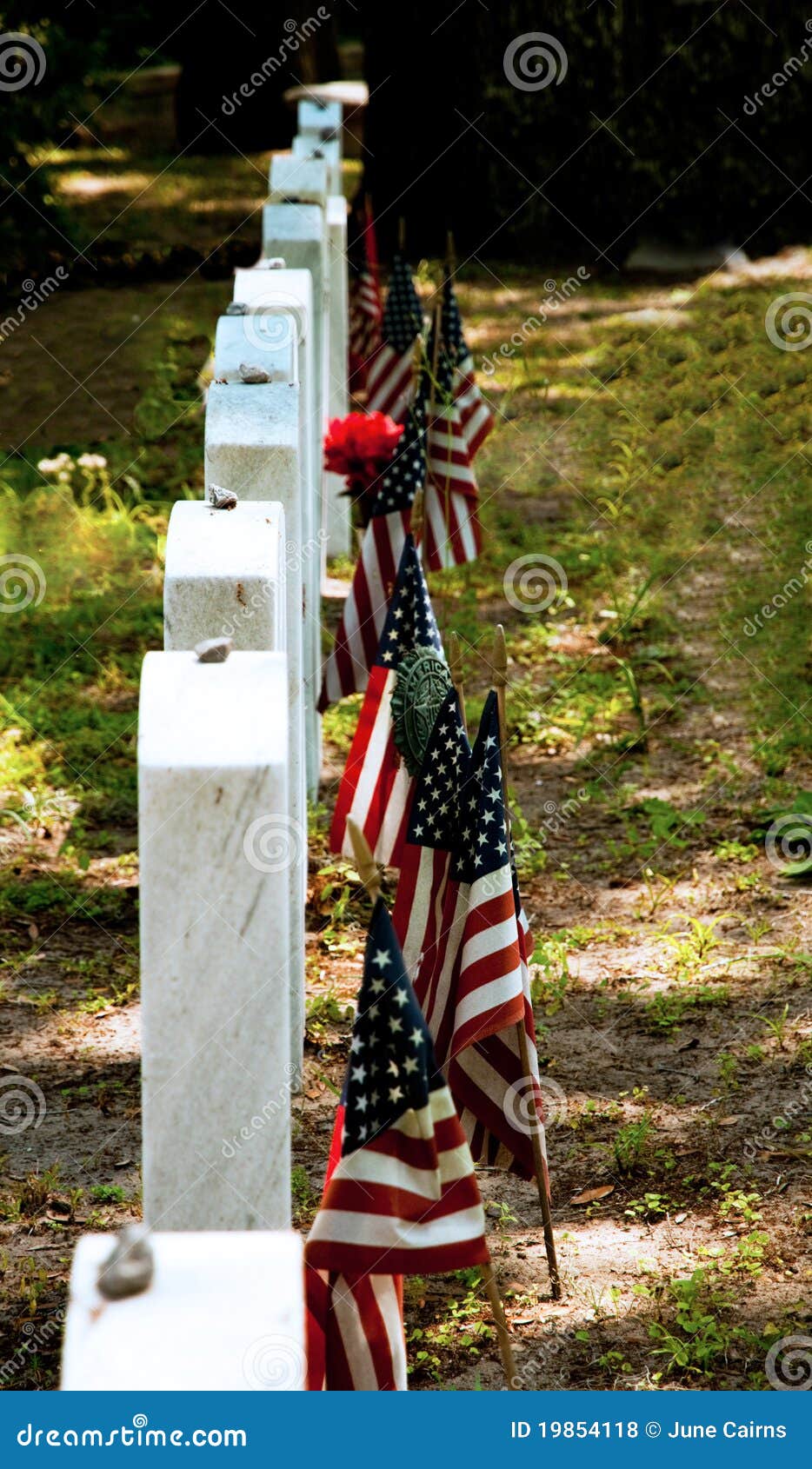Military Memorial Headstones Stock Photo - Image of headstone ...